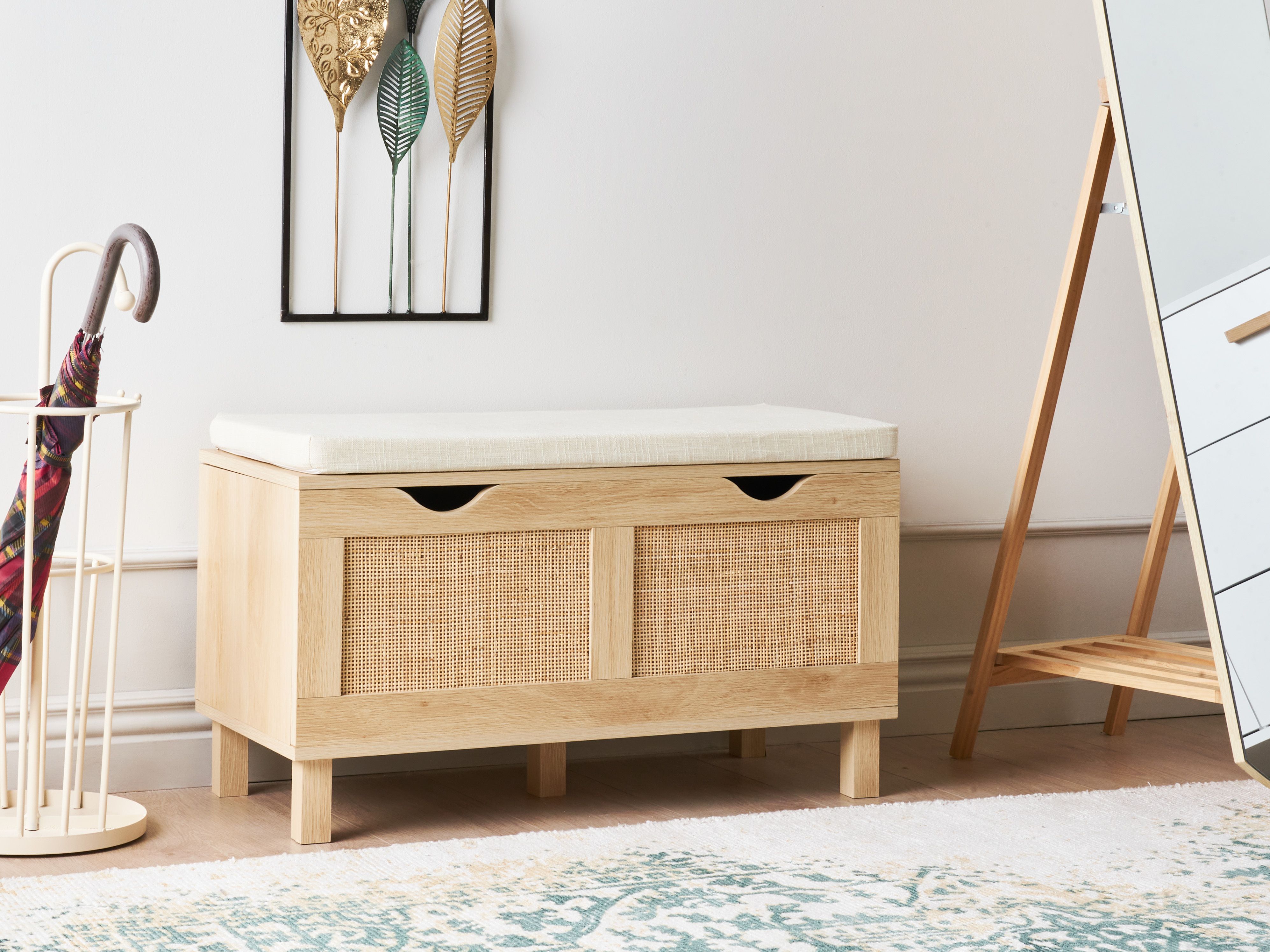 Storage Bench WASHINGTON Light Brown | Beliani.co.uk