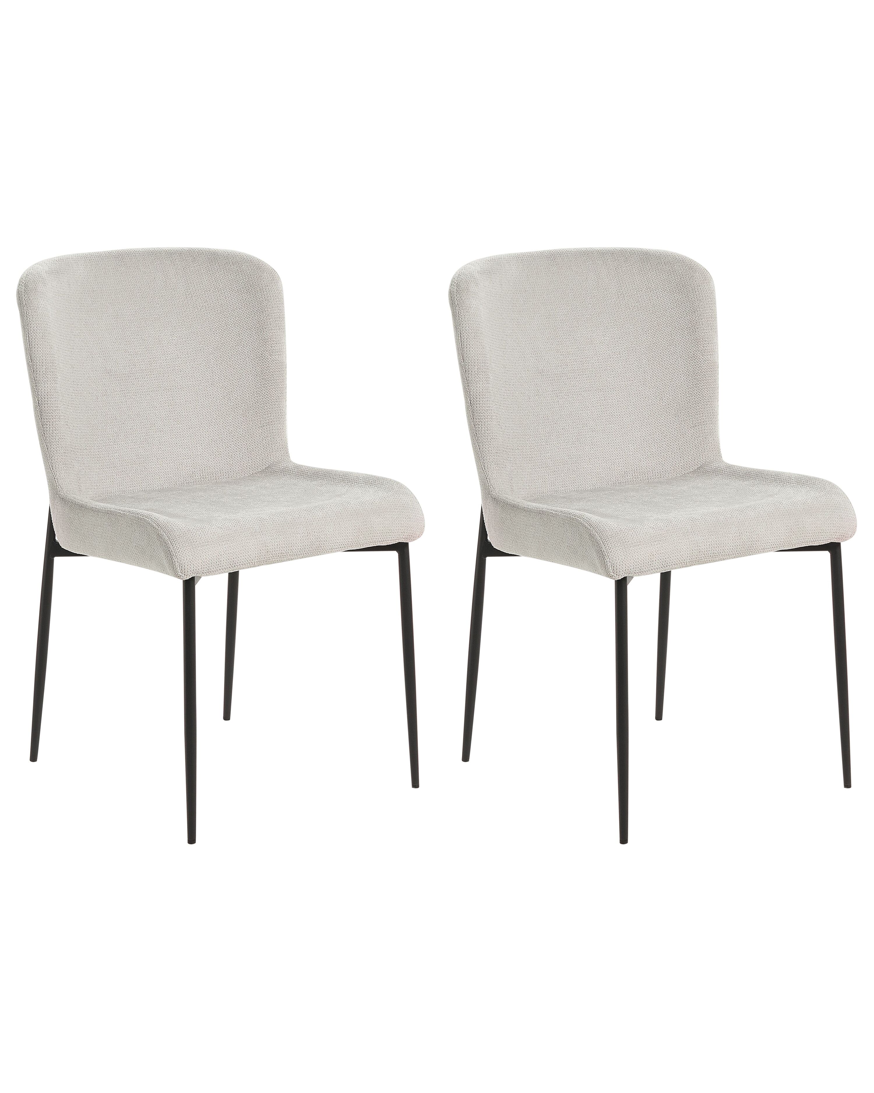 Set of 2 Dining Chairs ADA Light Grey | Beliani.co.uk