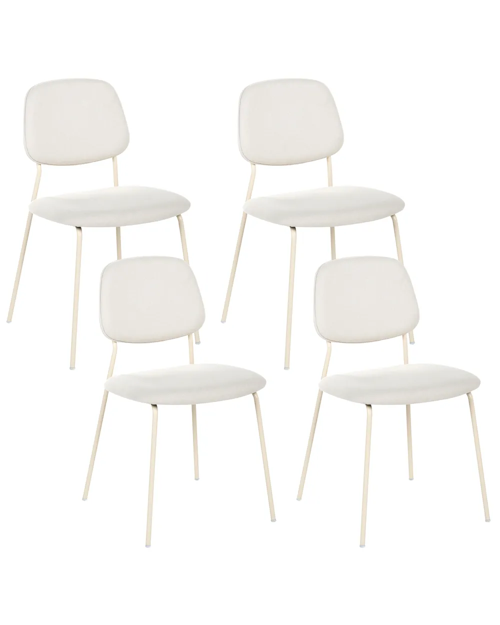 Set de 4 scaune dining RILEY Bej deschis | Beliani.ro