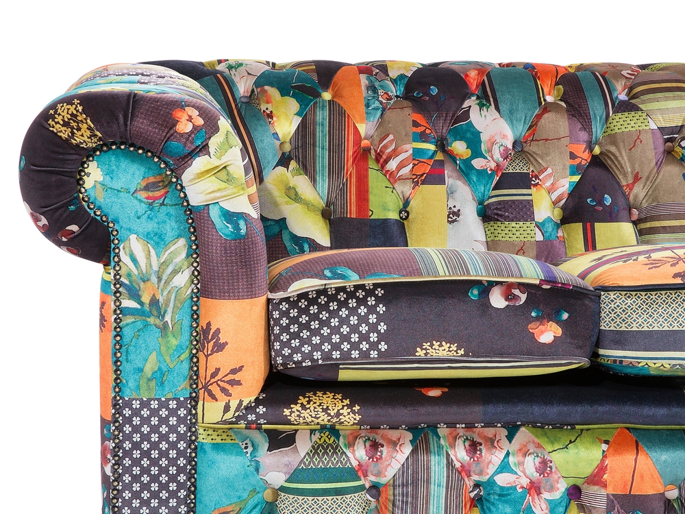 Patchwork chesterfield sofa store