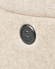 Recliner Chair SOMERO With Footrest Fabric Beige | Beliani.co.uk