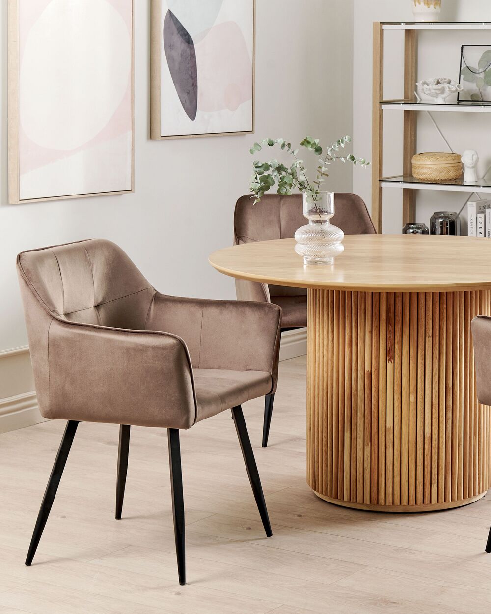 Set of 2 Dining Chairs BLANE Wood Beige | Beliani.co.uk
