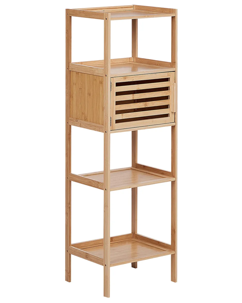 Shelving Unit WAVERLY Bamboo Wood Light Brown | Beliani.co.uk