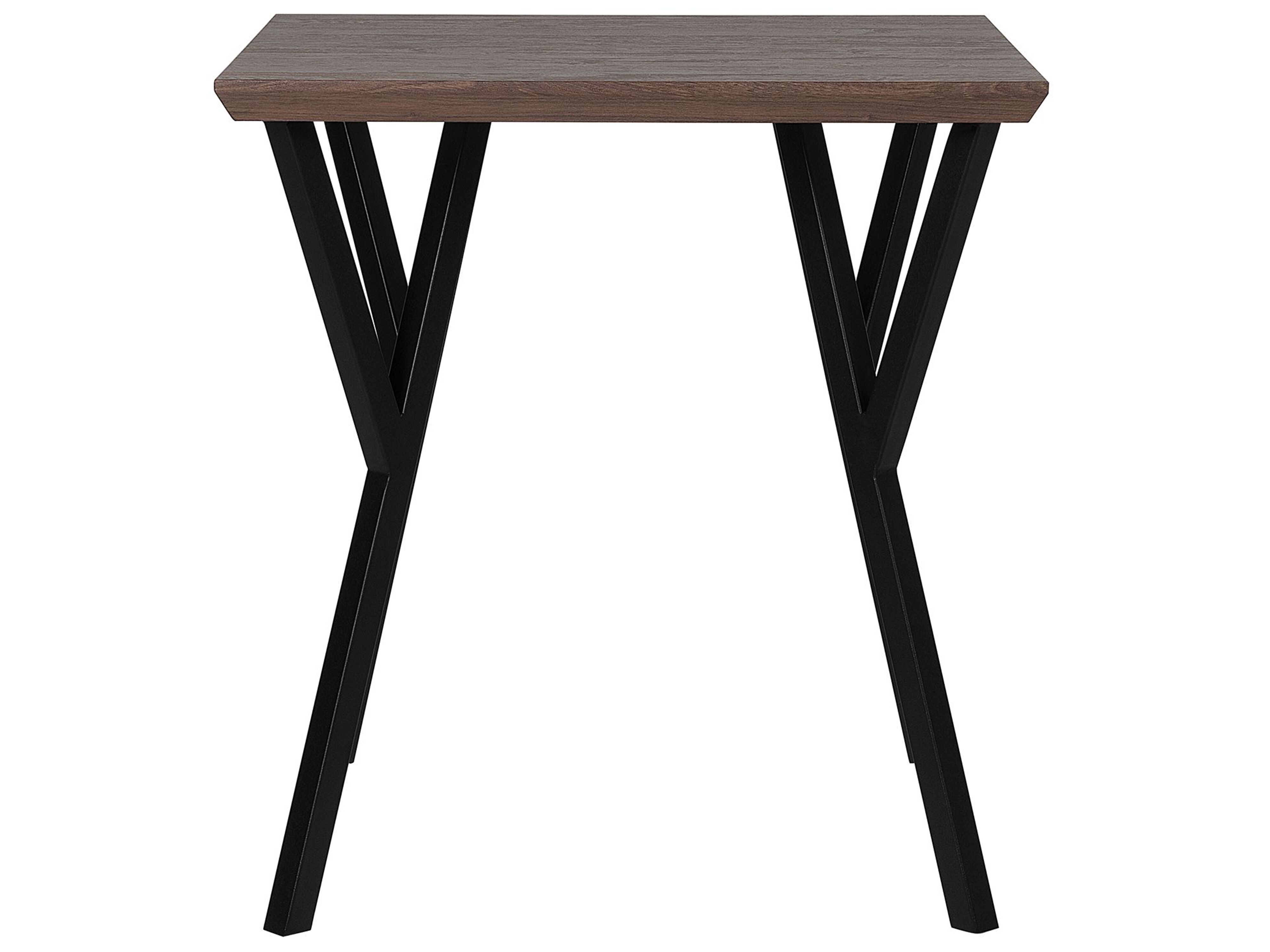 Dining Table BRAVO Dark Brown 70 cm 70 cm | Beliani.co.uk