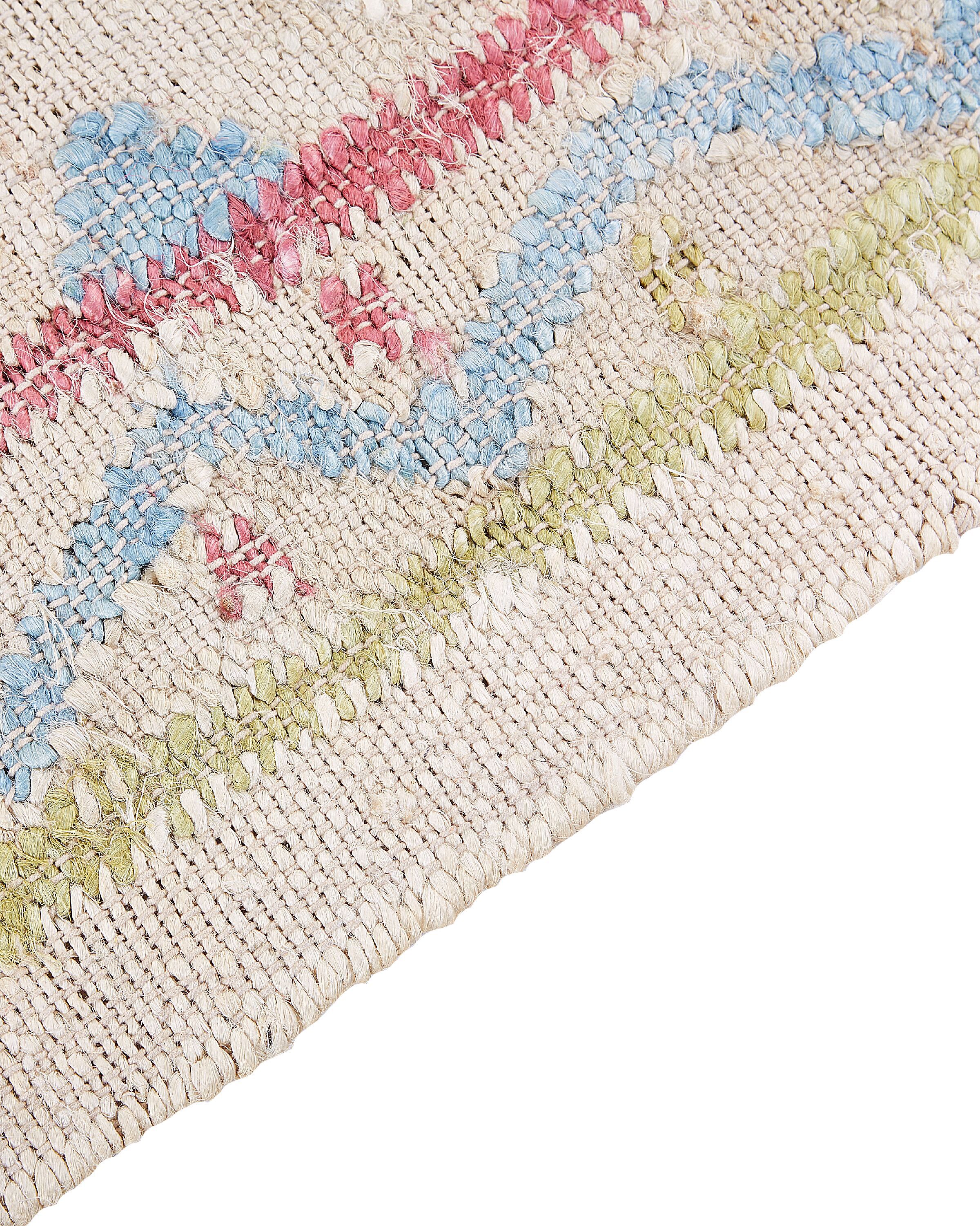 Jute Area Rug 140 x 200 cm Multicolour TERKOS | Beliani.co.uk