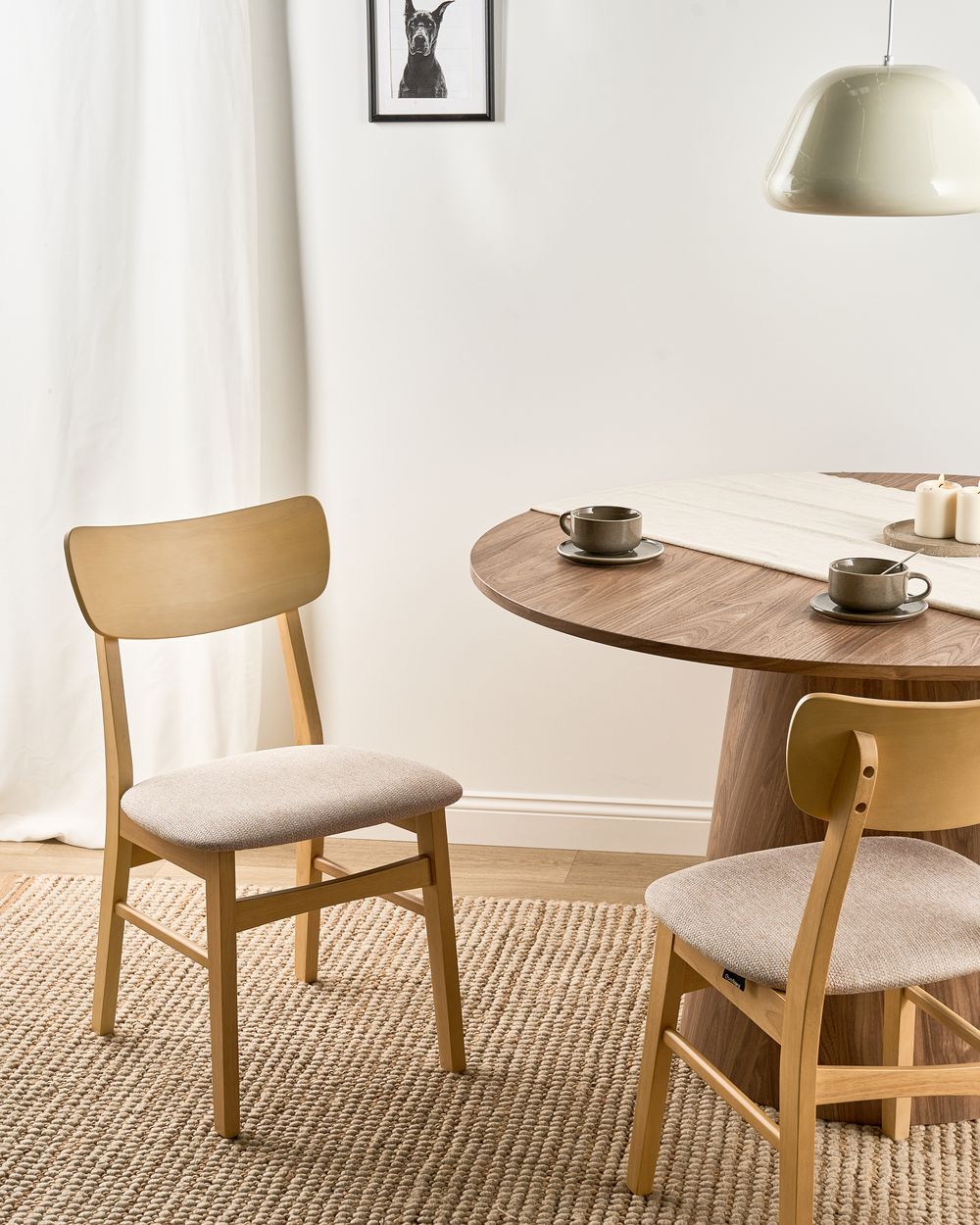 Set of 2 Dining Chairs CANTON II Beige | Beliani.co.uk
