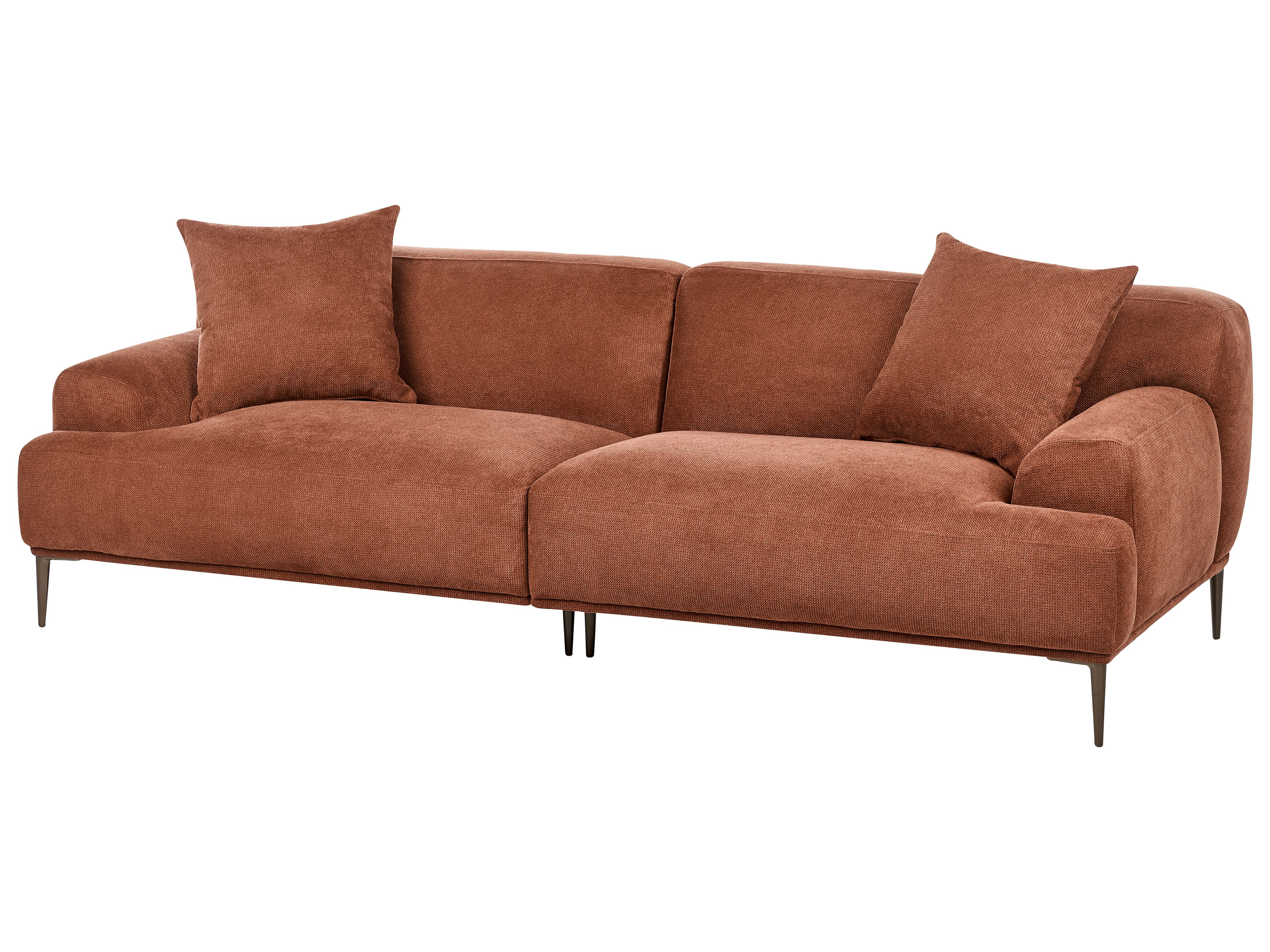 Sofa 3 Seater MATILA Fabric Golden Brown | Beliani.co.uk