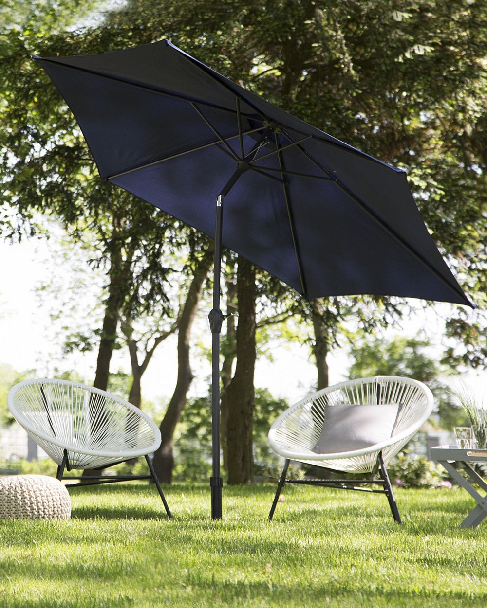 Rocking Sun Lounger CARANO Metal Black | Beliani.co.uk