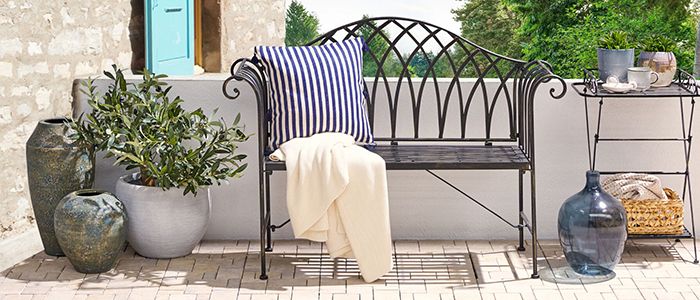 Outdoor bench for balcony store