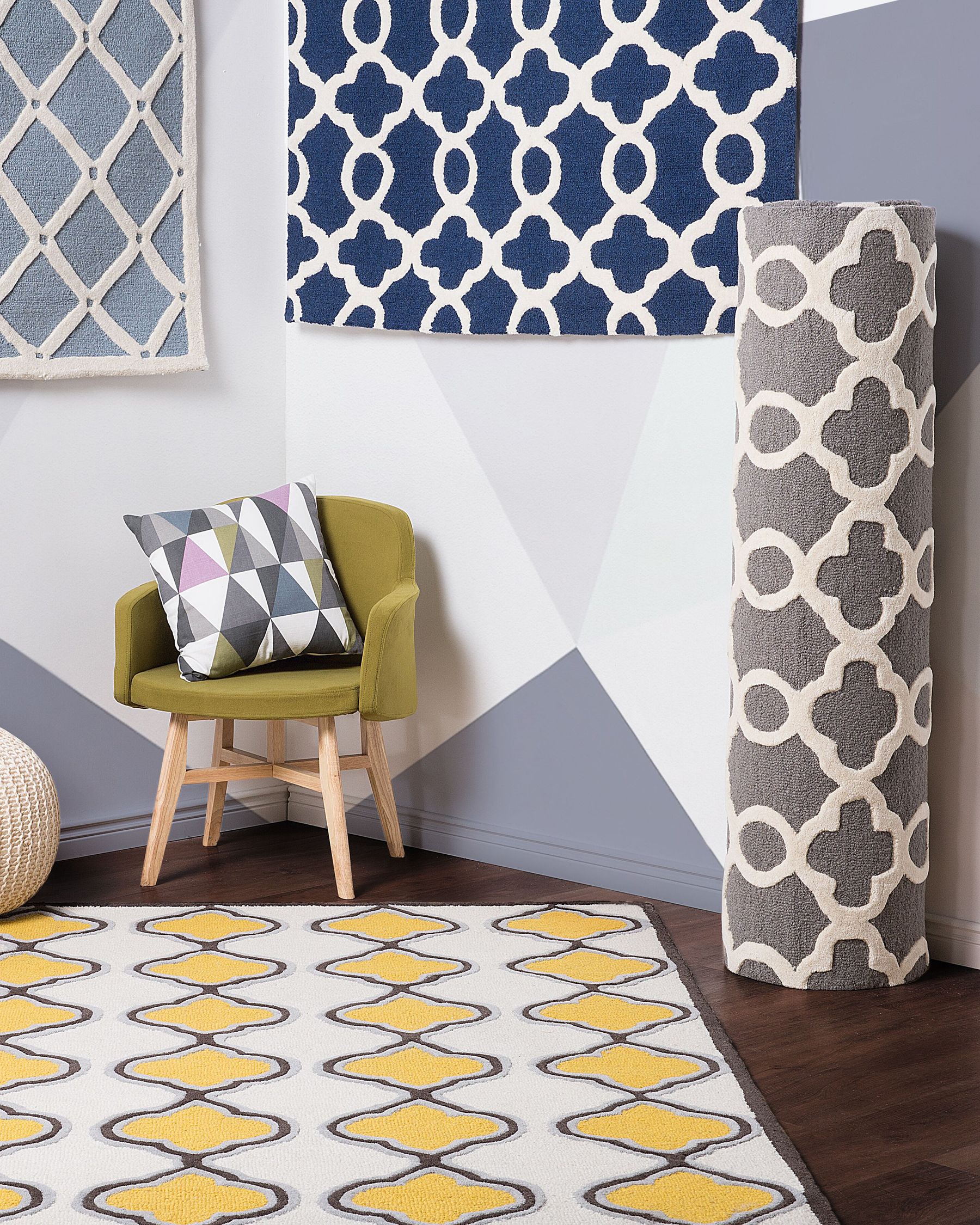 Wool Area Rug 80 x 150 cm Grey ZILE | Beliani.co.uk