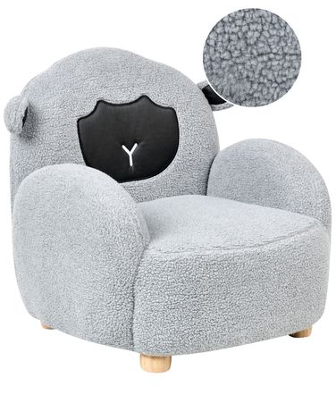 Lenestol til barn Sau ULA Bouclé Grå | Beliani.no