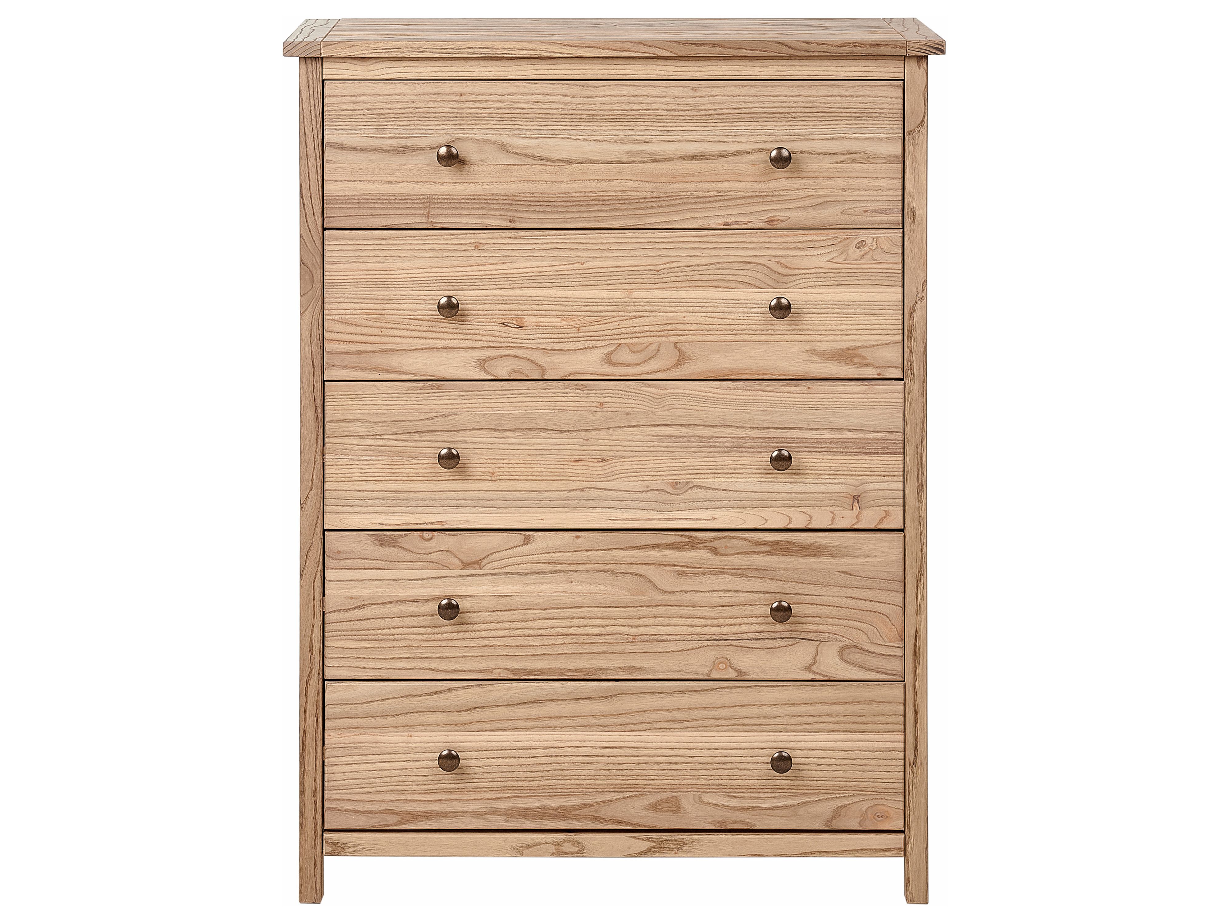 5 Drawer Chest 85 cm Light Wood SALTON | Beliani.co.uk