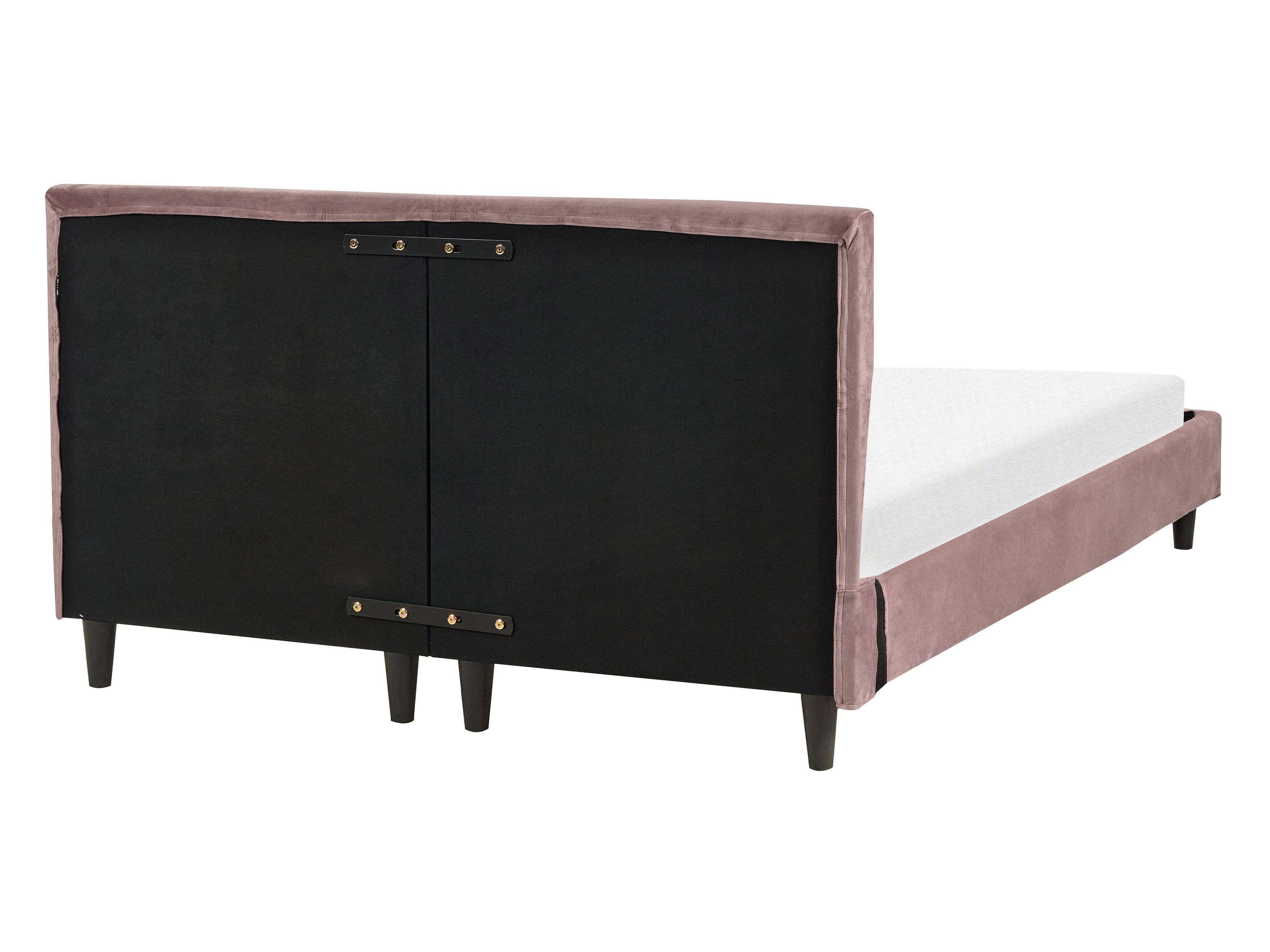 Seng Velour FITOU 140 x 200 cm Lyserød | Beliani.dk