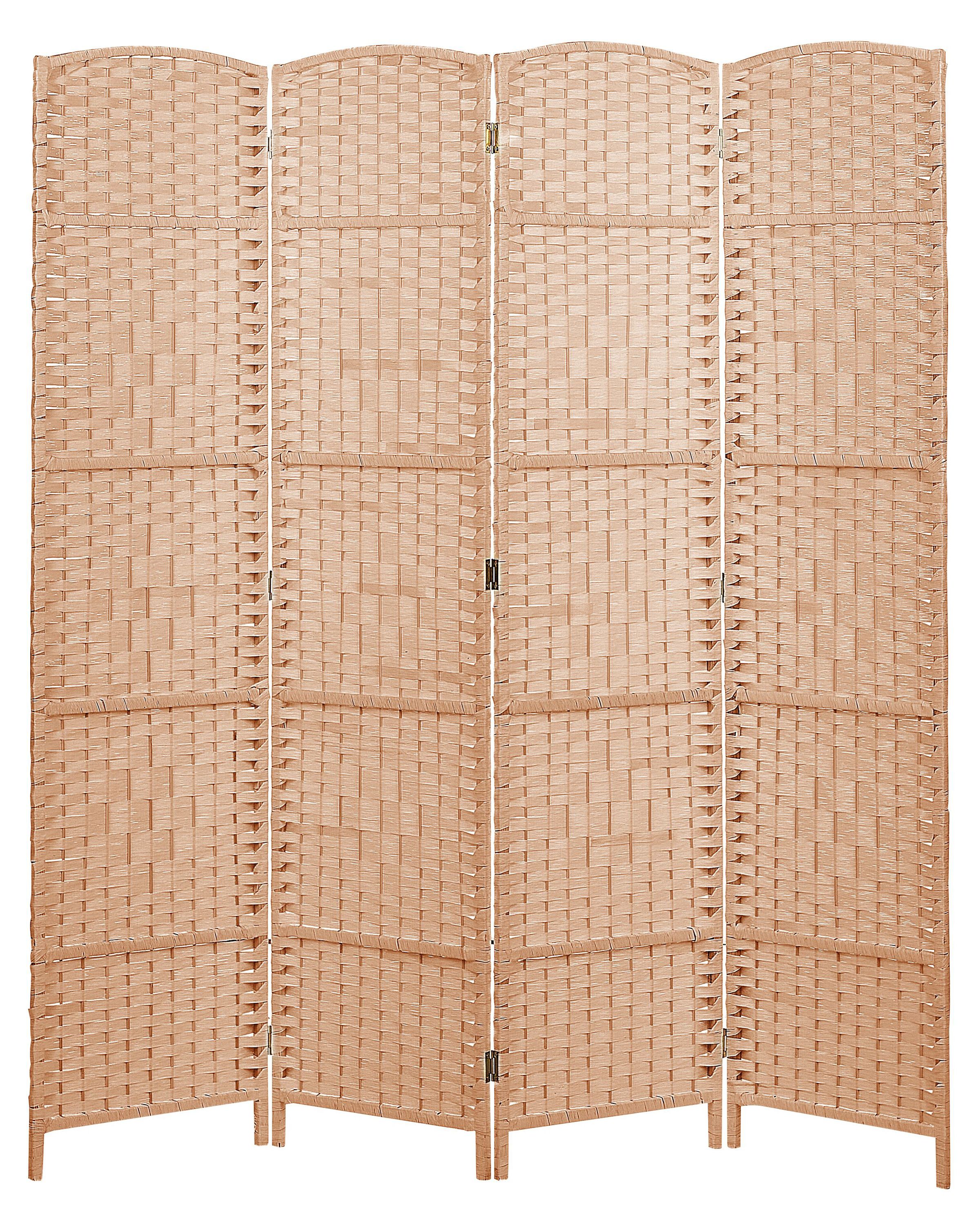 4-dielny paraván LAPPAGO Prírodná 163 cm 170 cm | Beliani.sk