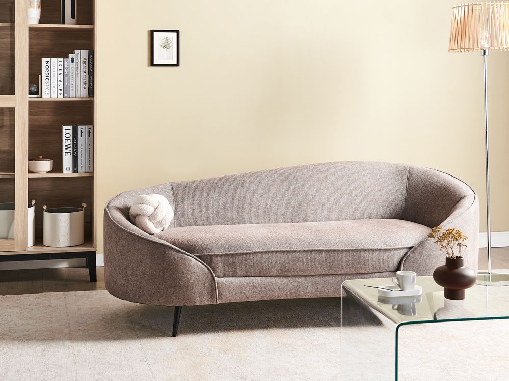Sofa 3 Seater TROSA Fabric Pink | Beliani.co.uk