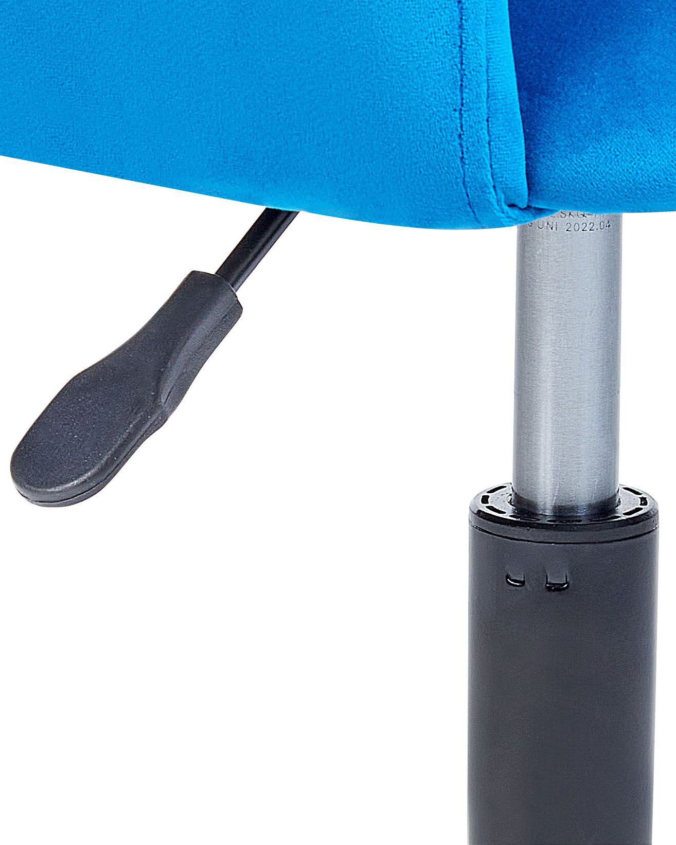 Skrivebordsstol SANILAC Velour Blå | Beliani.dk