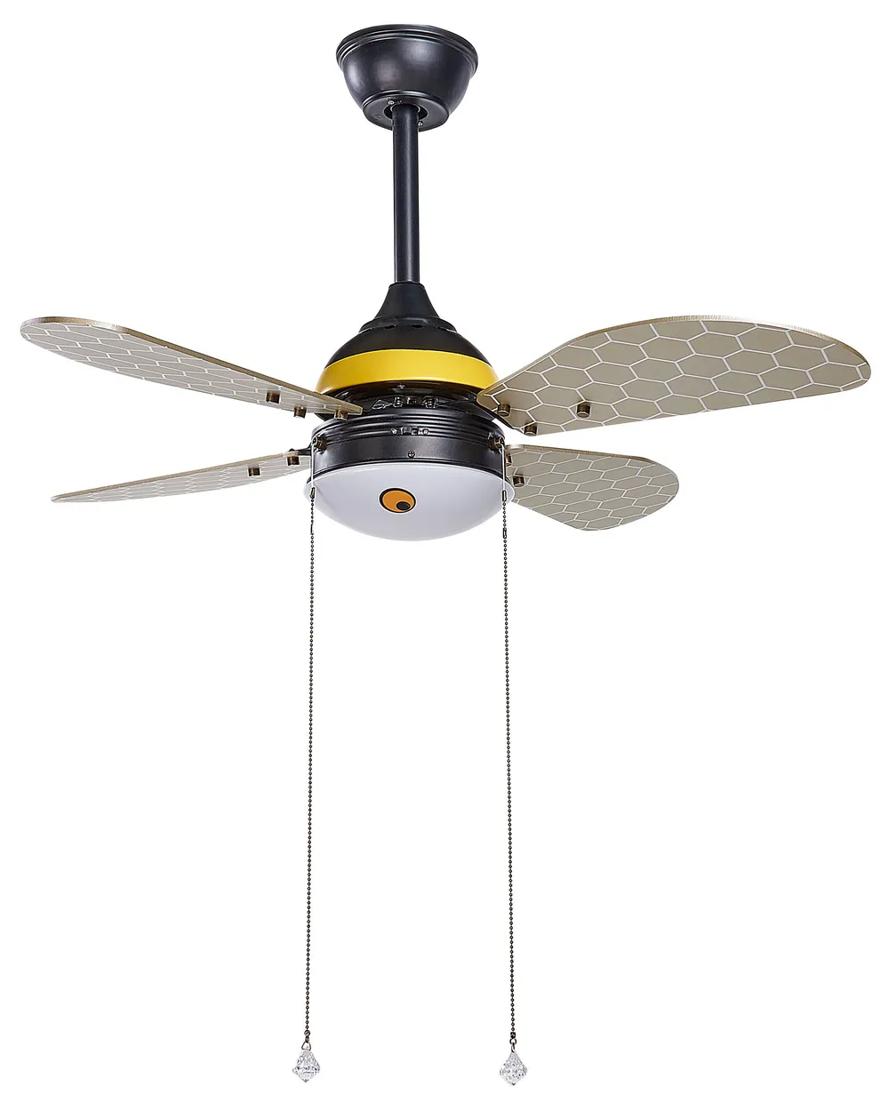 Ceiling Fan with Light DOLORES Yellow | Beliani.co.uk