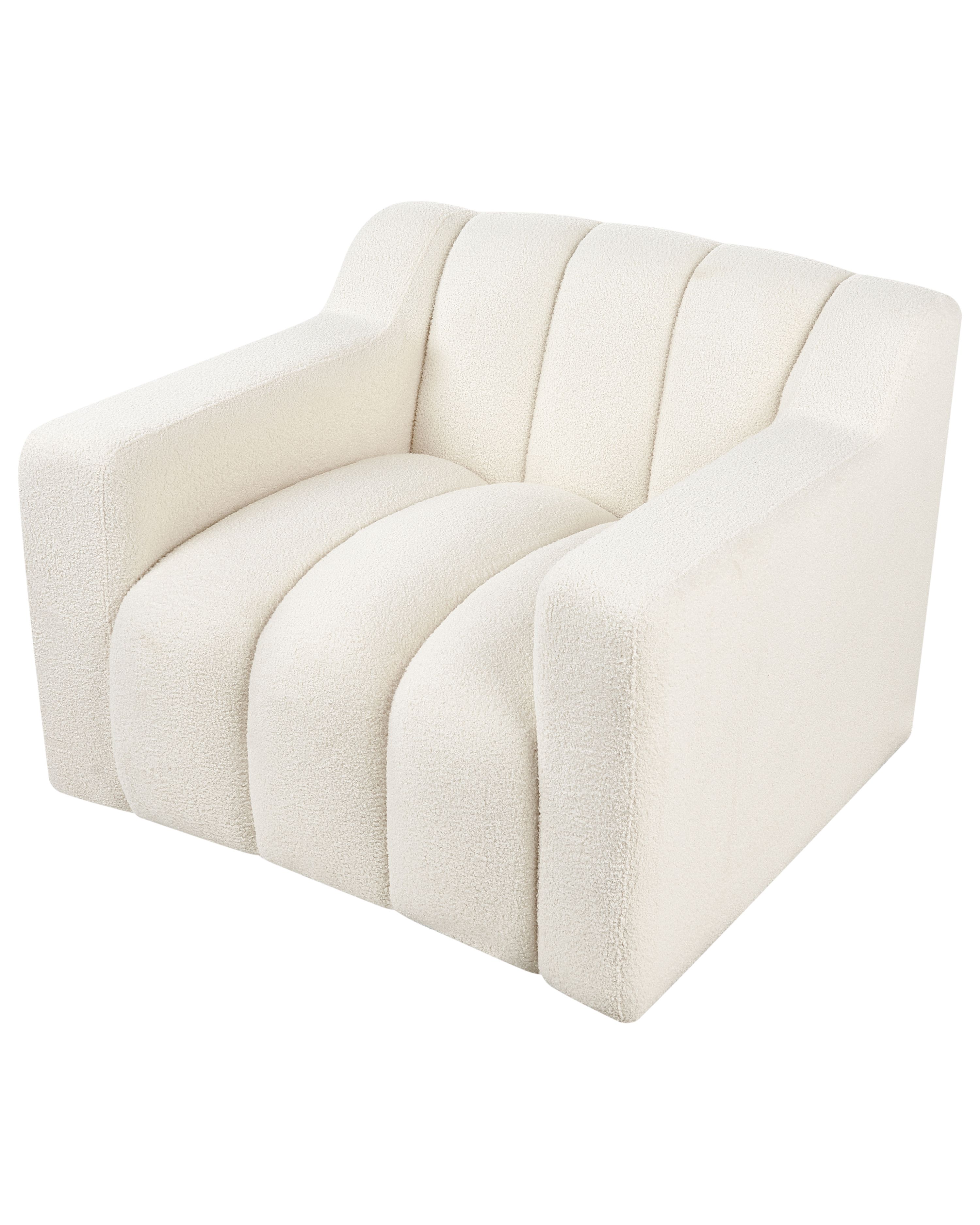 Armchair AGERUP Boucle Off-White | Beliani.co.uk