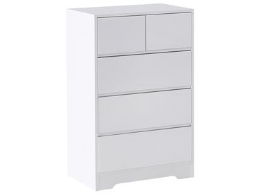 Kommode mit 5 Schubladen ALBERTA Weiss | Beliani.ch