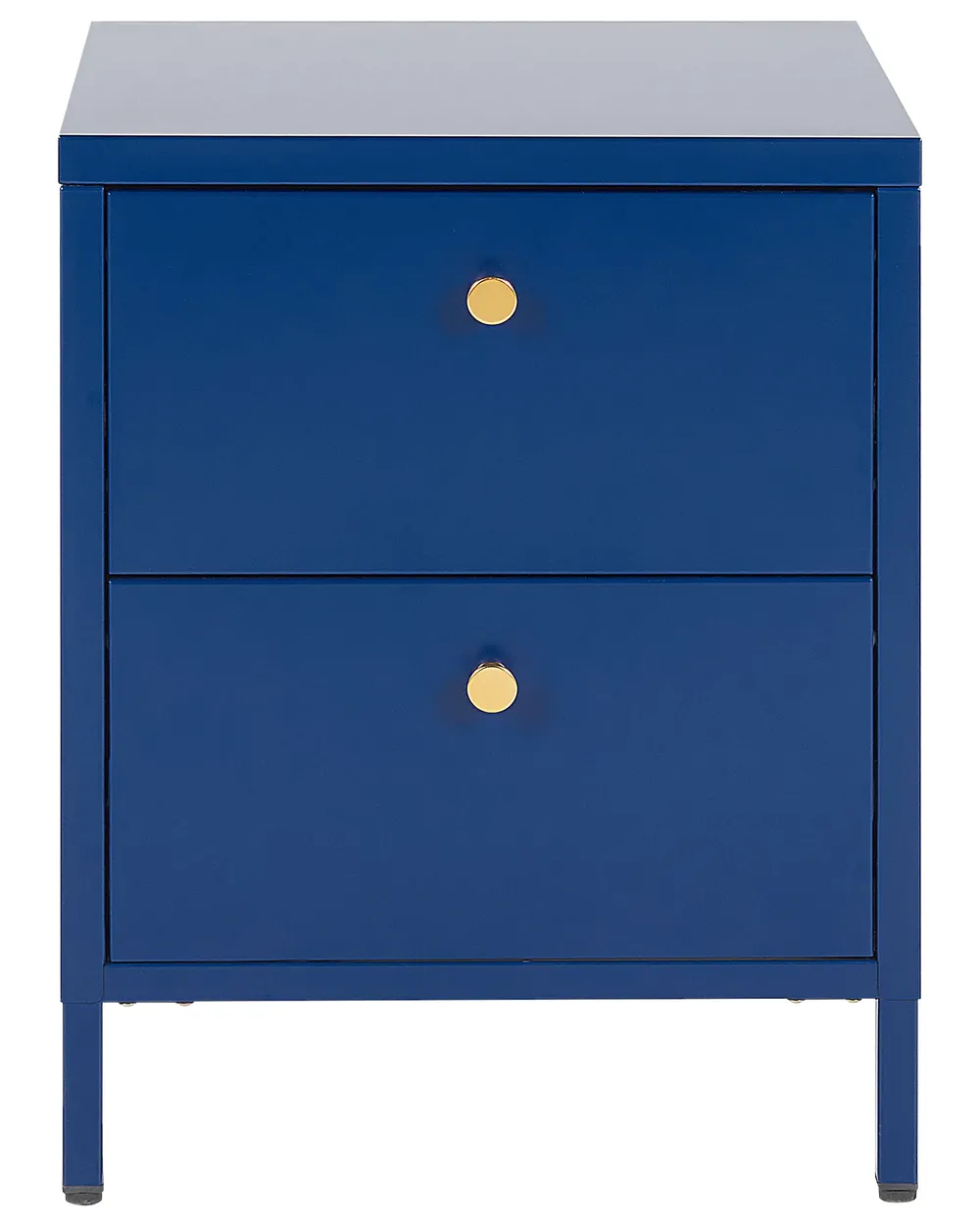 metal bedside table blue