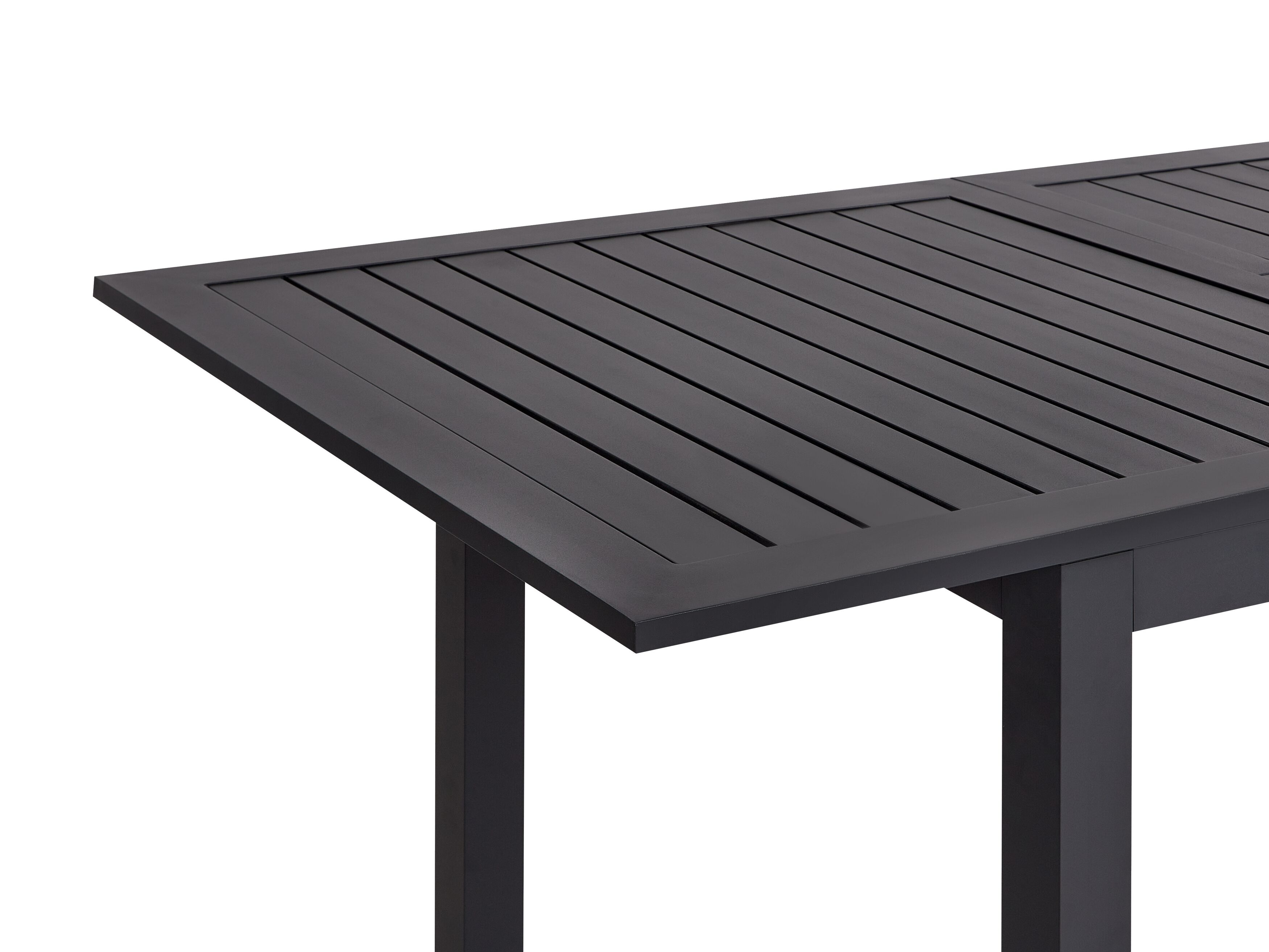 Extending Garden Dining Table SKALOMA 180/240 cm 90 cm Metal Dark Grey ...