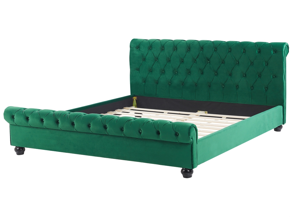 Emerald green queen bed frame store