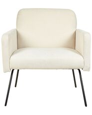 Nojatuoli NARKEN vakosametti Kermanvalkoinen | Beliani.fi