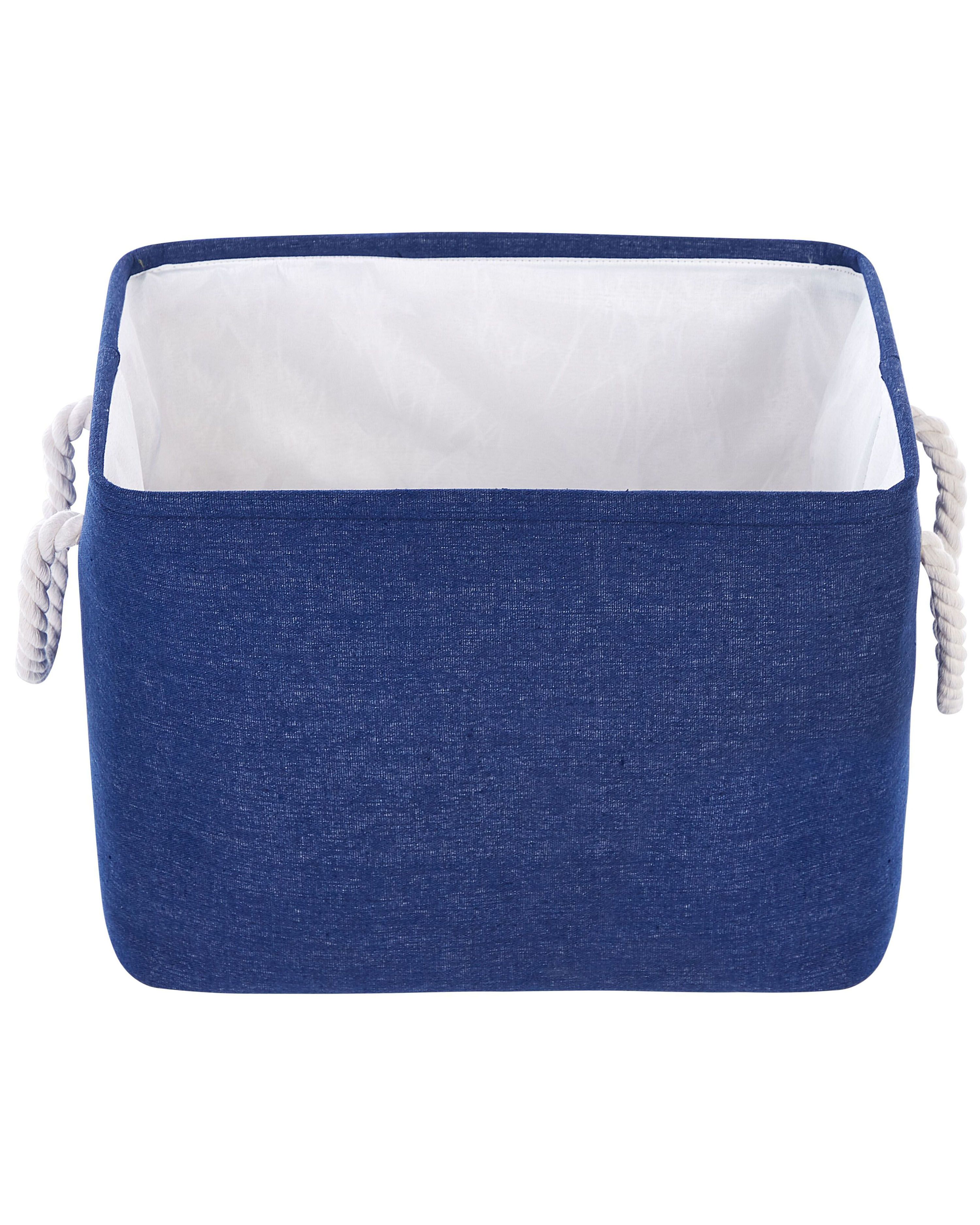 Sæt af 3 kurve DARQAB Bomuld Navy Blå | Beliani.dk