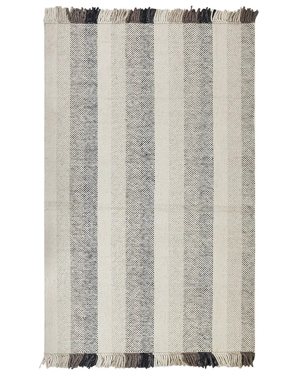 Rug ERZIN Off-White 140 x 200 cm Wool | Beliani.co.uk