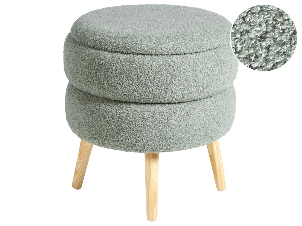 Puff MUKKI Olivengrønn 50 cm 50 cm 30 cm | Beliani.no