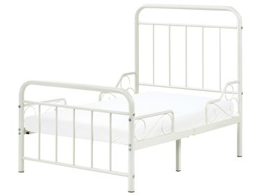 Extendable Kids Bed Metal ANAIS 90 x 200 cm (EU Single) Off-White ...