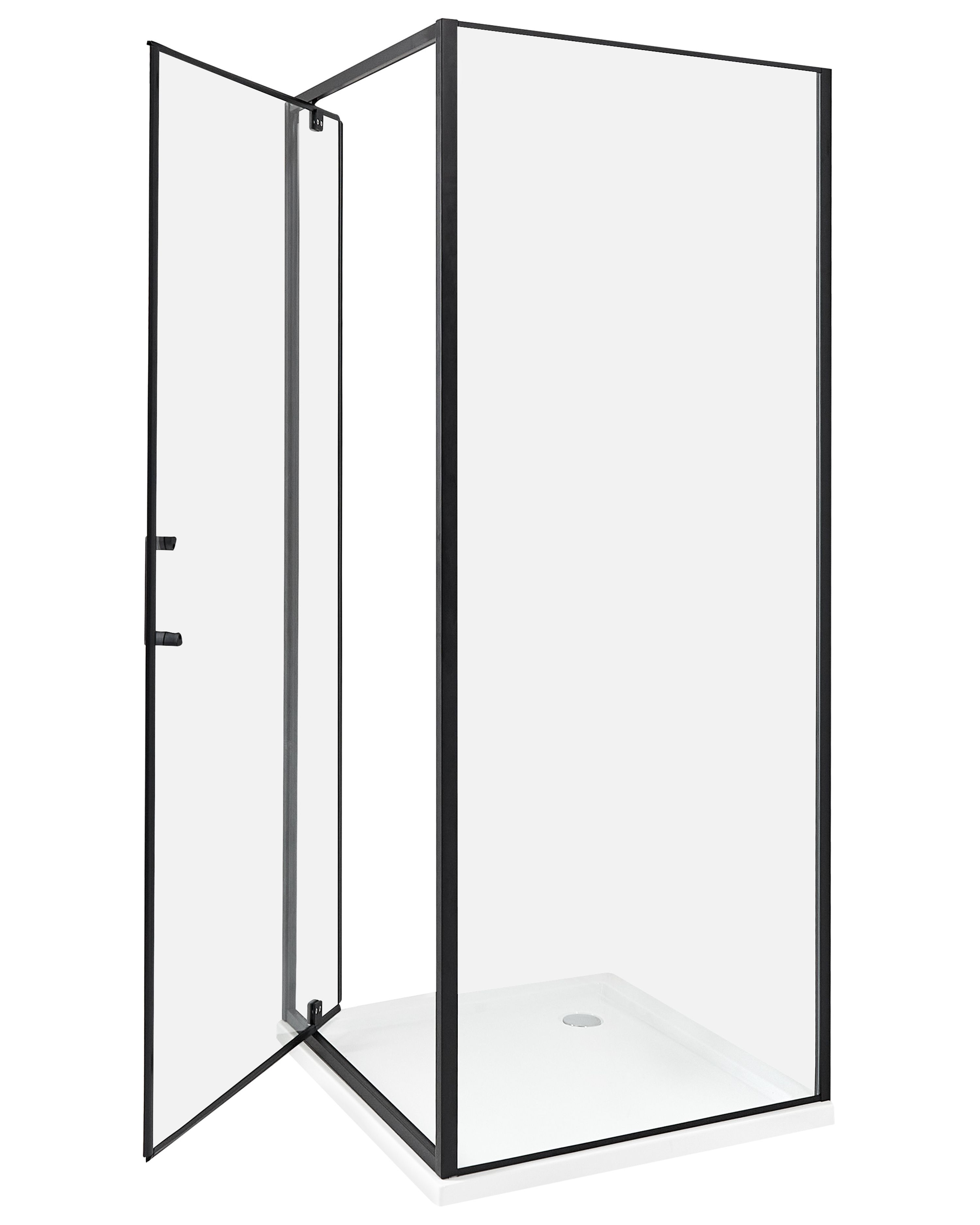 Shower Enclosure DARLI 700 x 700 x 1850 mm Black | Beliani.co.uk