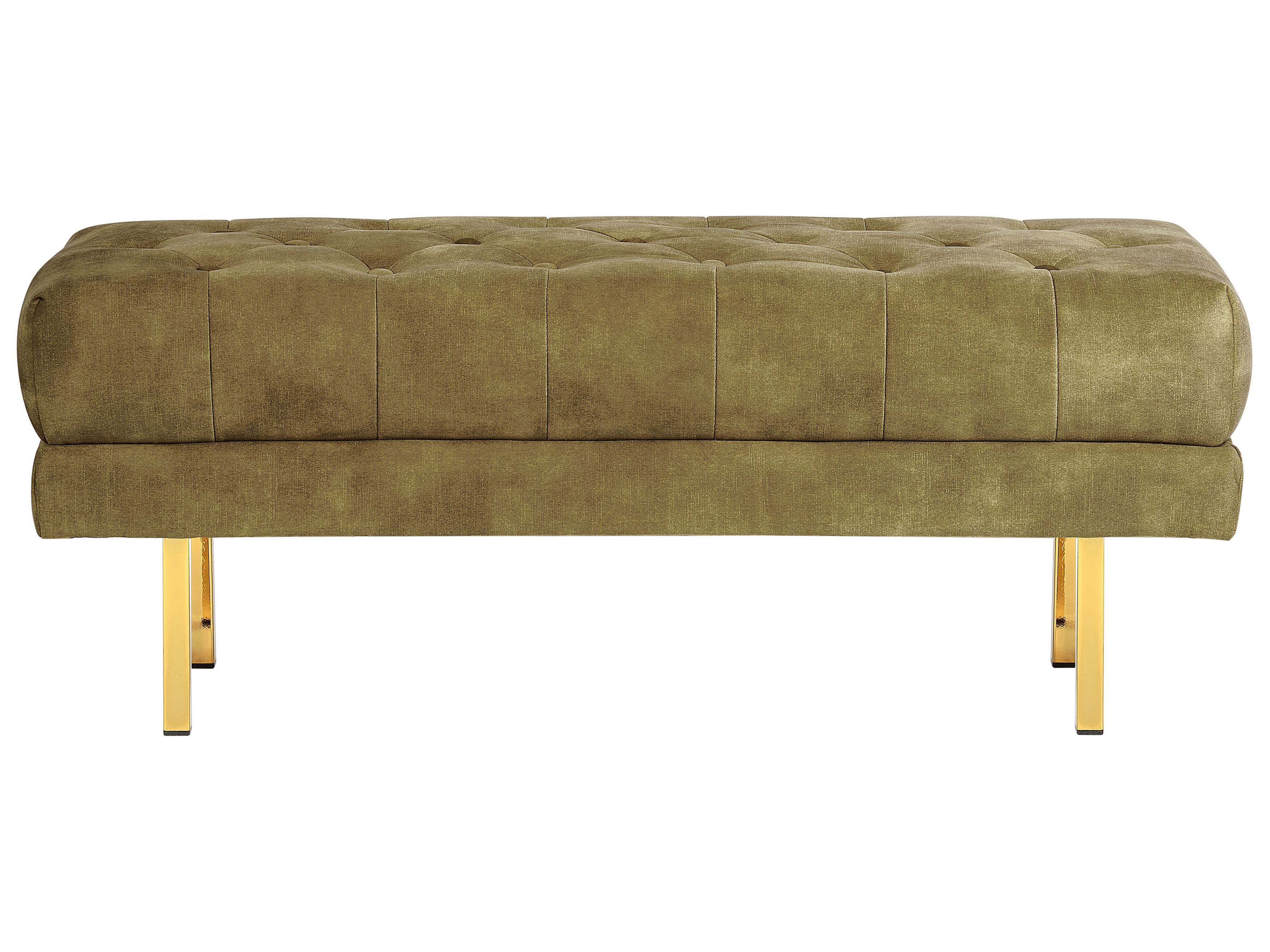 Velvet Bench Olive Green ROSEVILLE | Beliani.co.uk