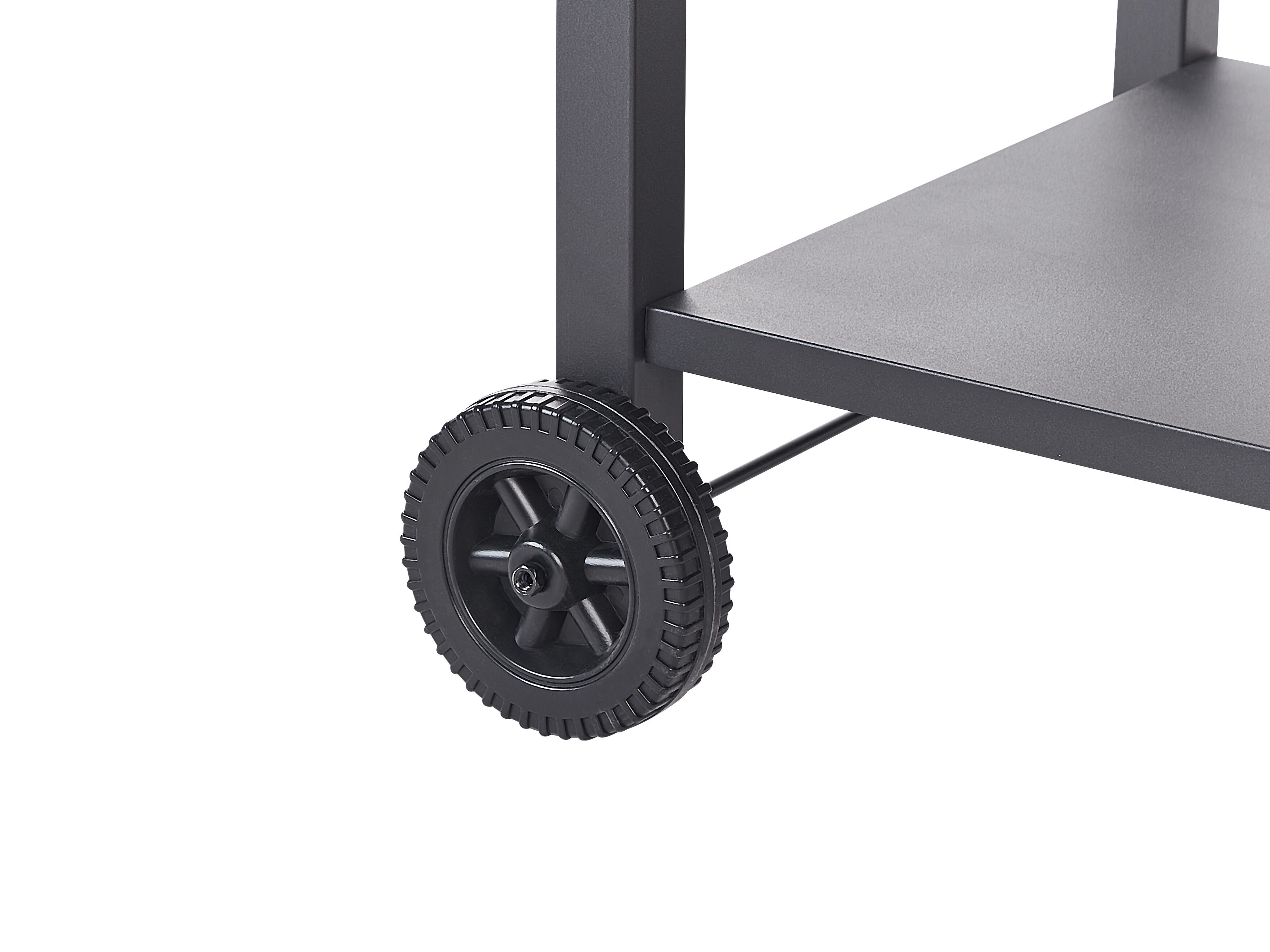 Metal Garden Serving Trolley Black STALETTI | Beliani.co.uk