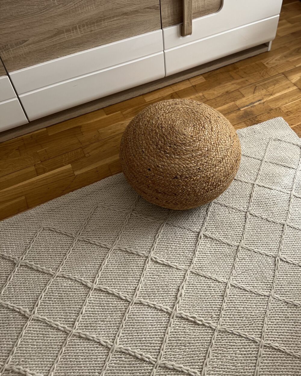 Pouffe TIFELT Beige 50 cm 50 cm 20 cm | Beliani.co.uk