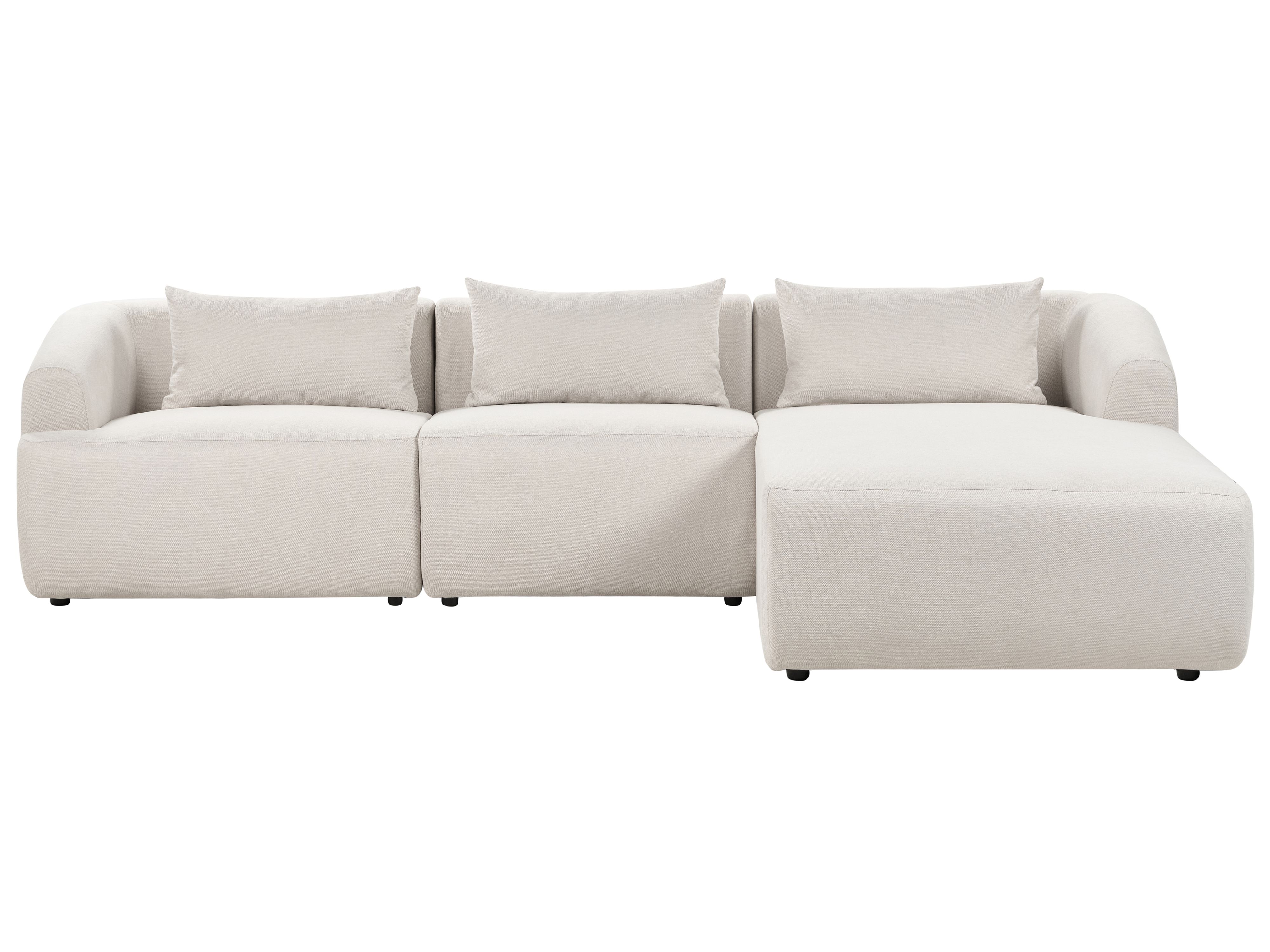 Left Hand Fabric Corner Sofa Beige SVANSELE Beliani