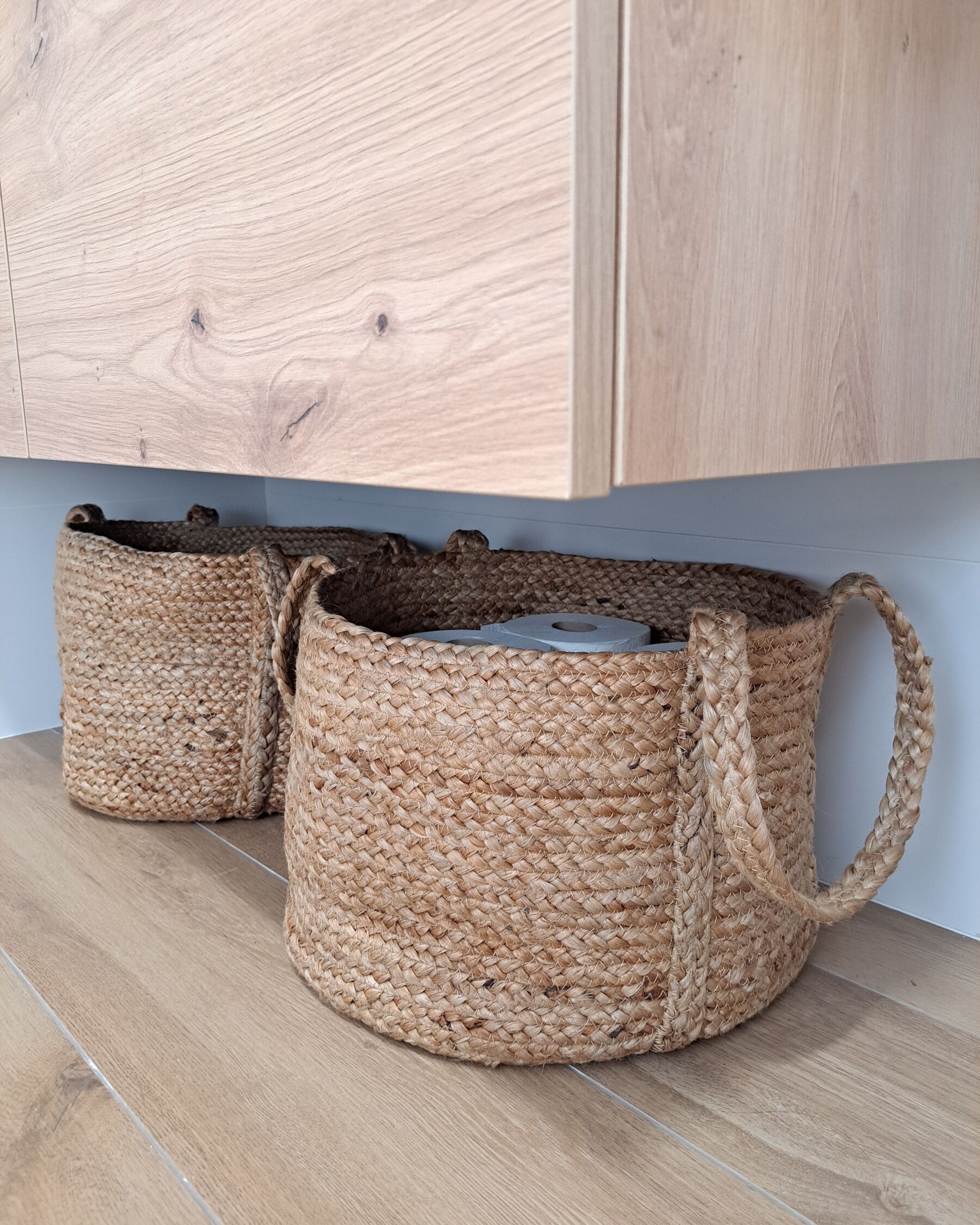 Set of 2 Baskets KORNAK Jute Natural | Beliani.co.uk