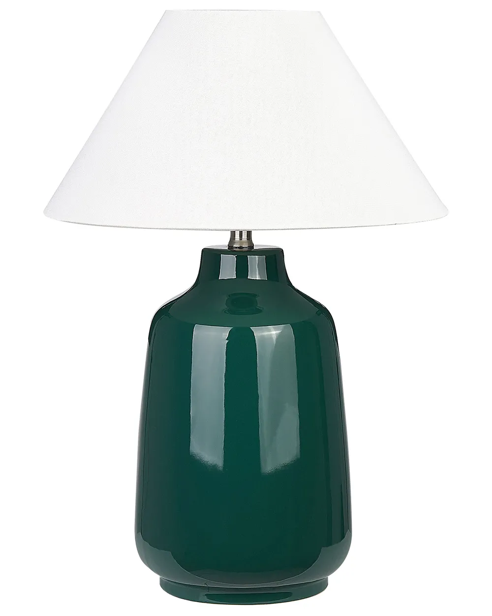 Table Lamp LOBO Glass Green | Beliani.co.uk