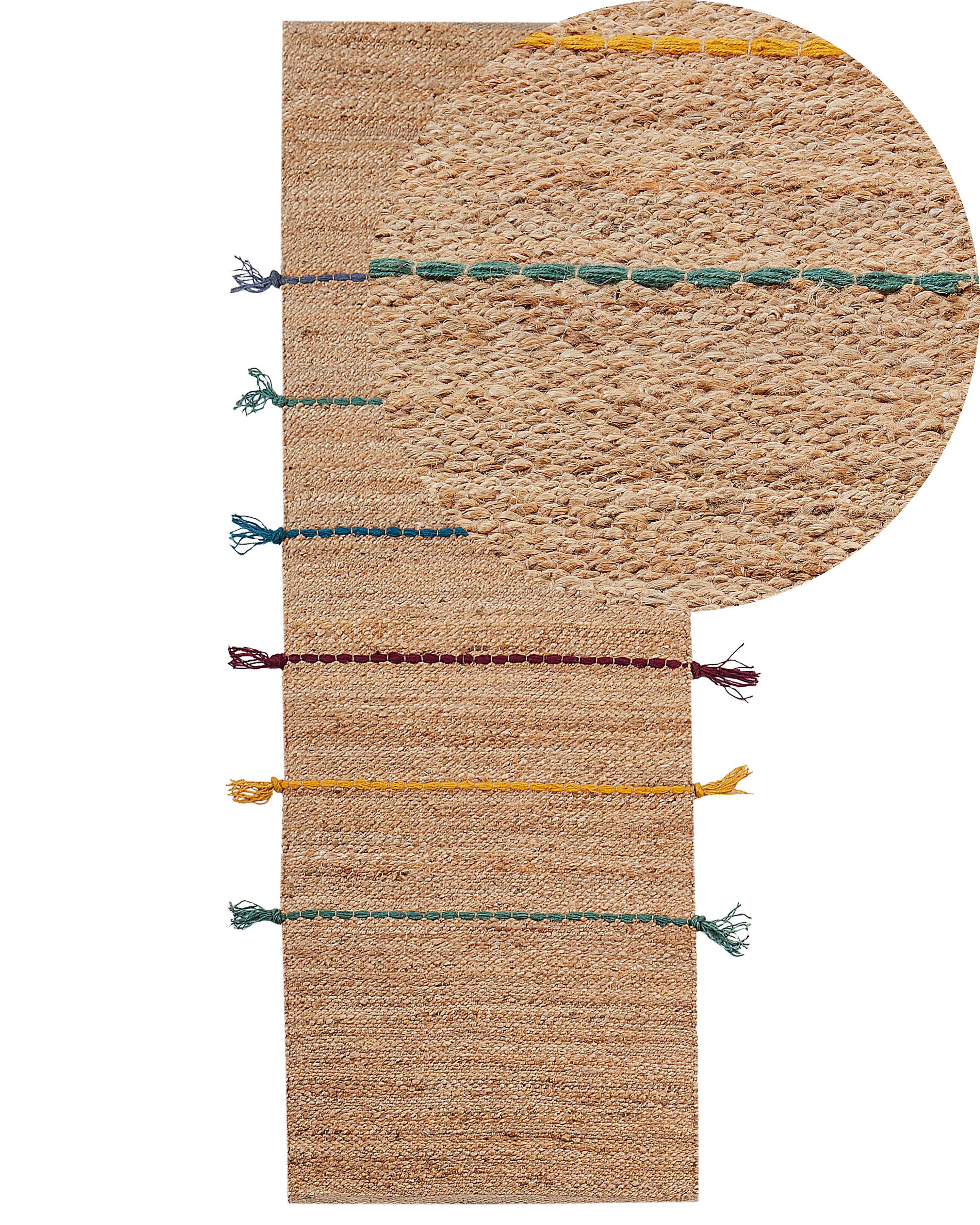 Teppich aus Jute 70 x 200 cm Beige UZUNTA | Beliani.ch