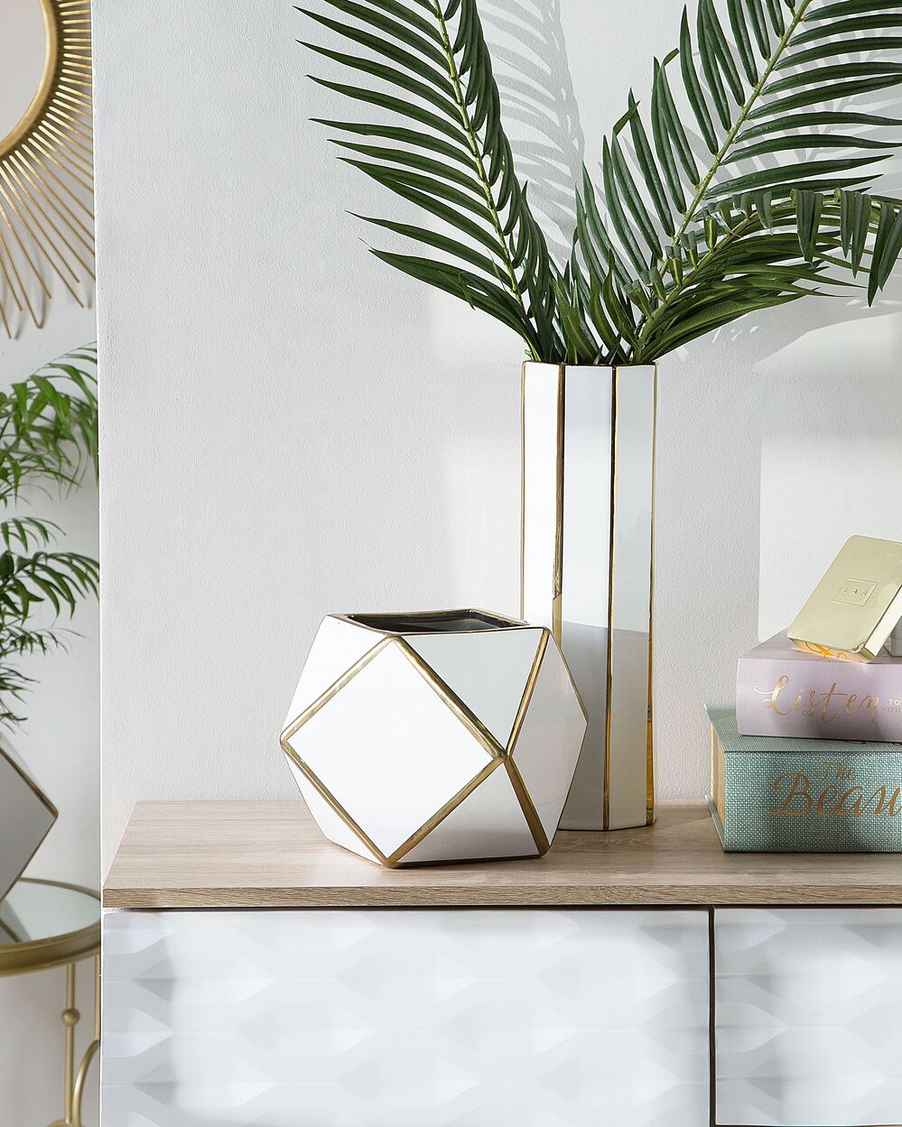Dekorationsbricka VATAN Glas Guld | Beliani.se