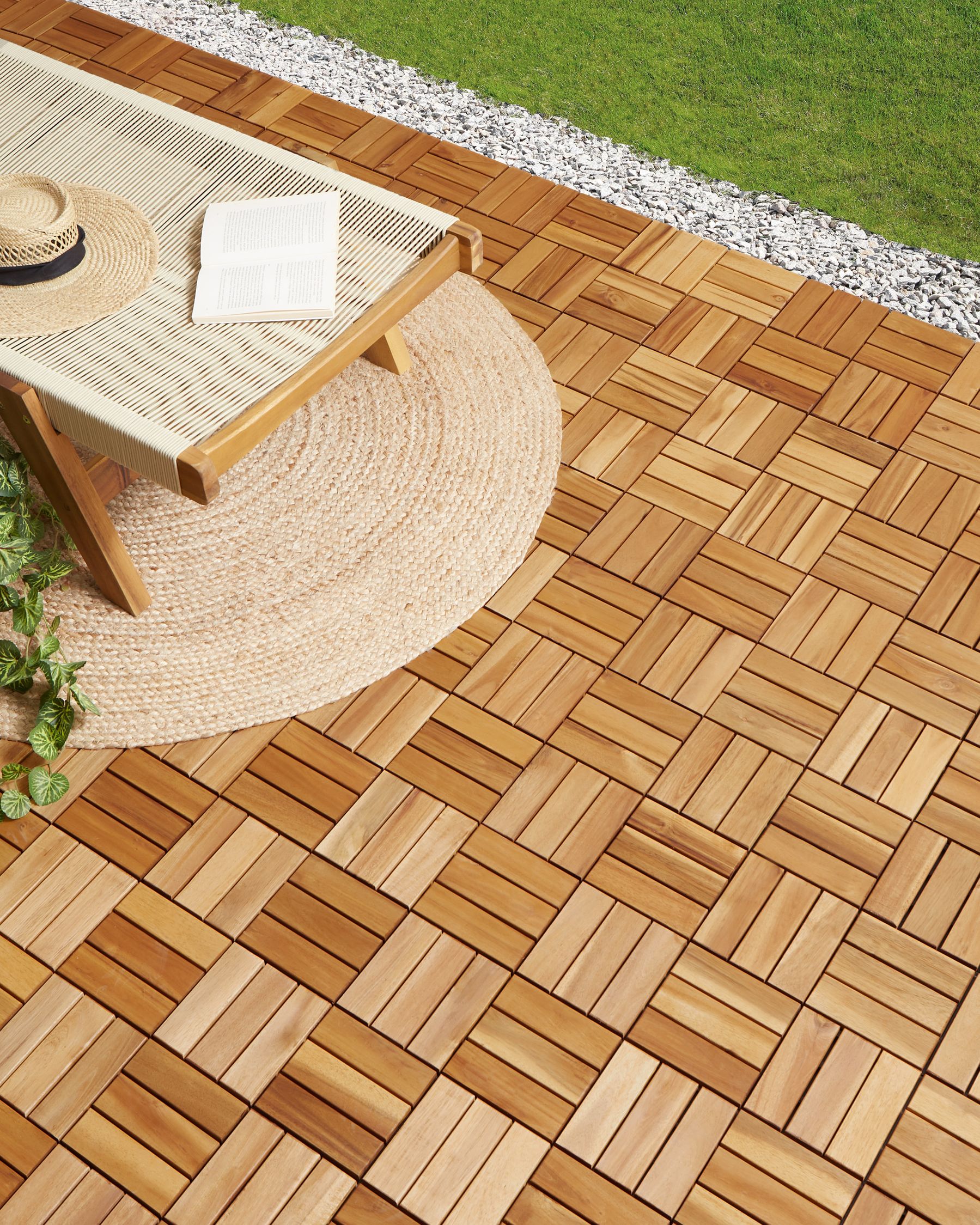 Utomhusgolv ACERENZA Certifierat akaciaträ Naturlig | Beliani.se