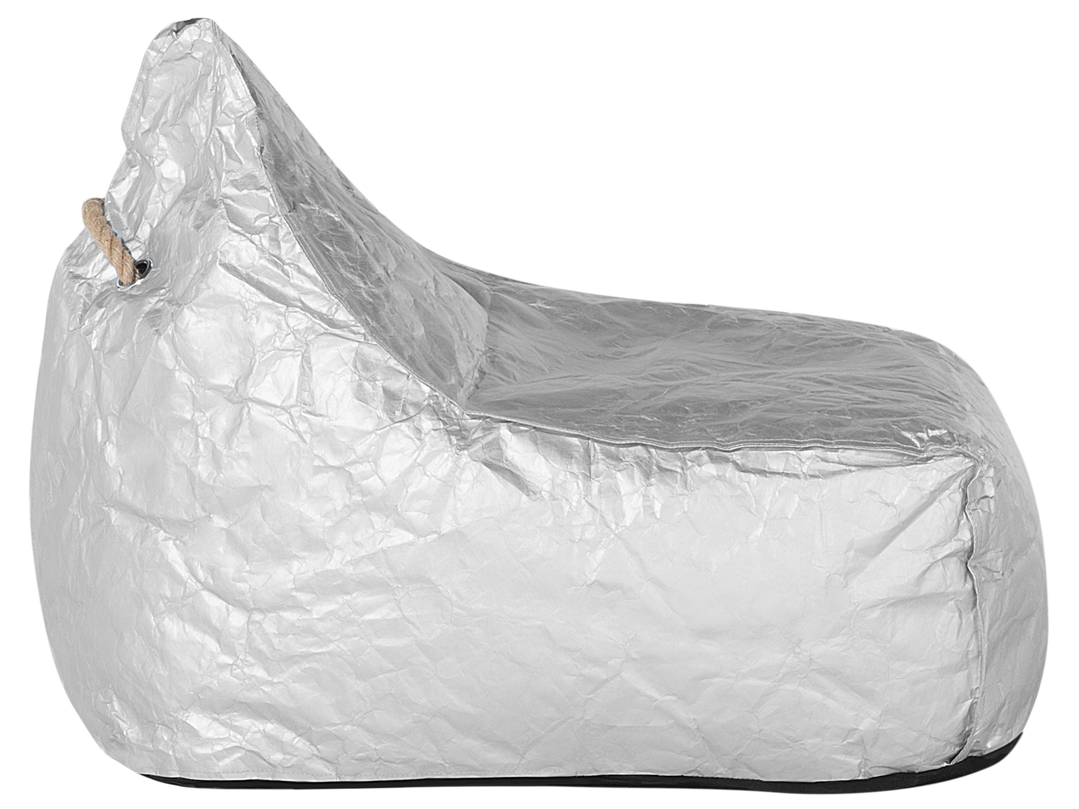 Sitzsack 200 L DROP 63 cm 75 cm Silber | Beliani.de