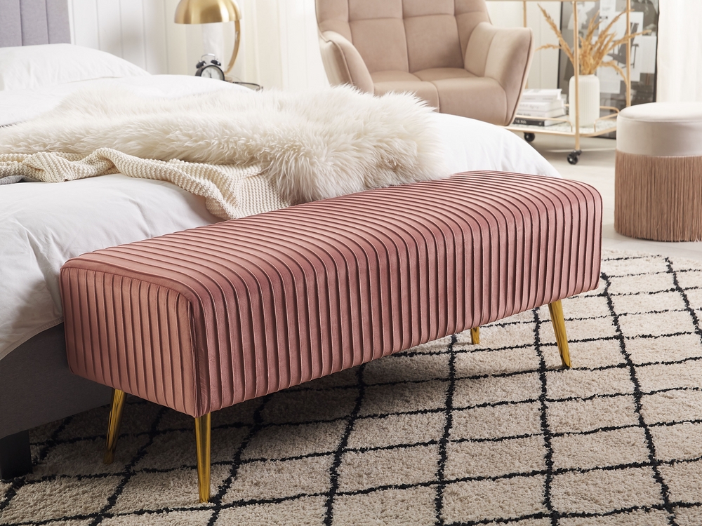 Pink bed bench store