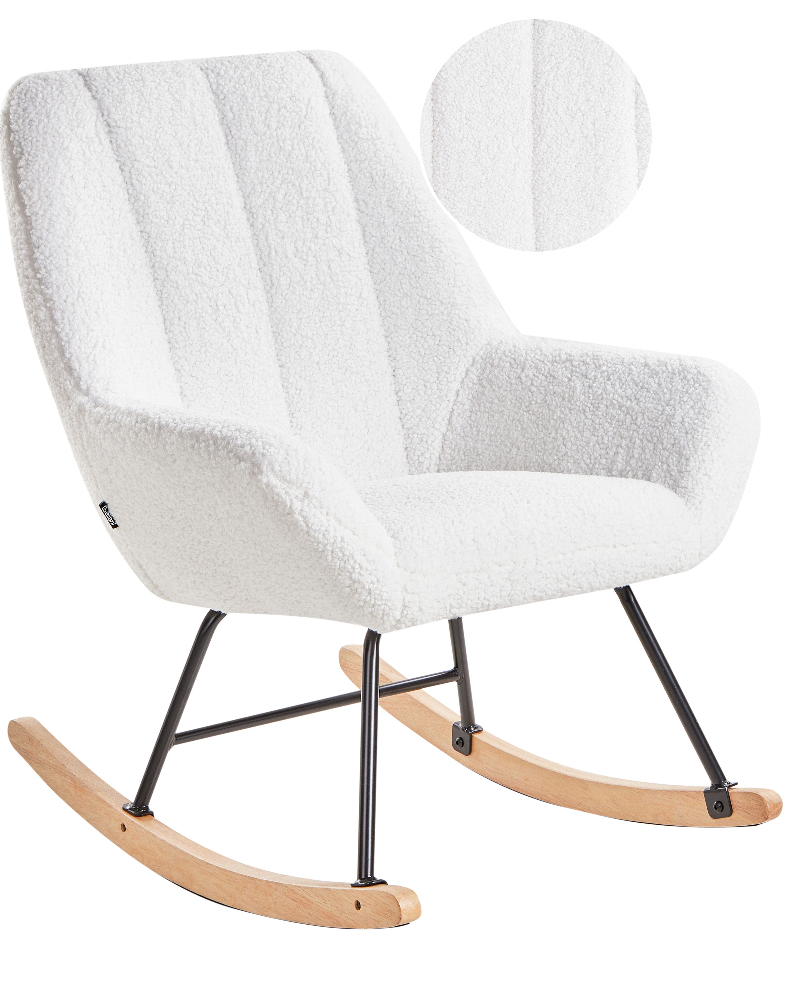 Rocking Chair KINNO Boucle Off-White | Beliani.co.uk