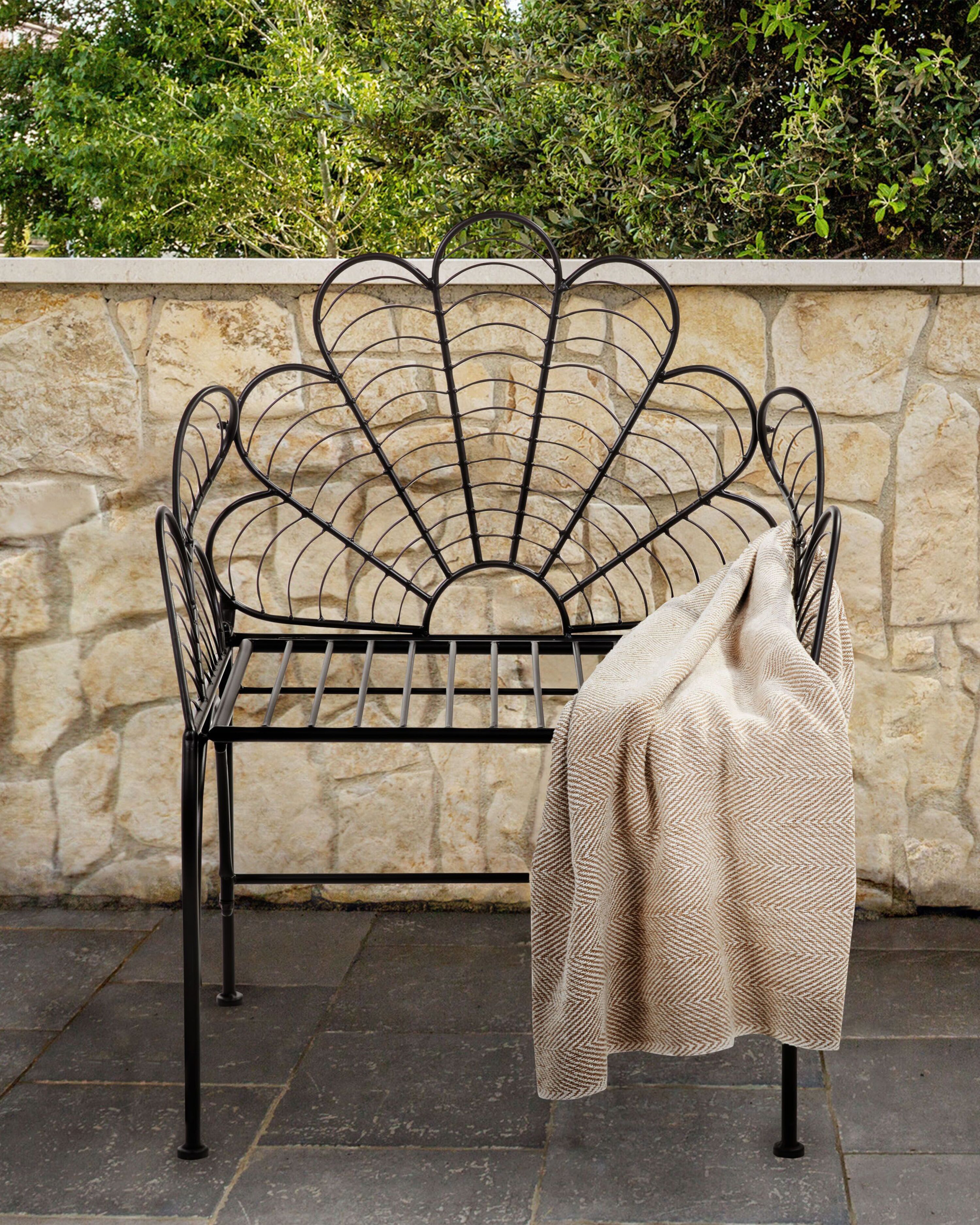 Garden Chair LIGURIA Metal Black | Beliani.co.uk