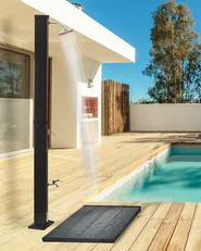 Freestanding Outdoor Solar Shower BUENOS Black | Beliani.co.uk