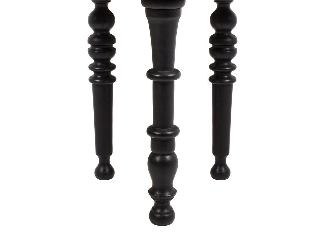 Wooden side table black legs store