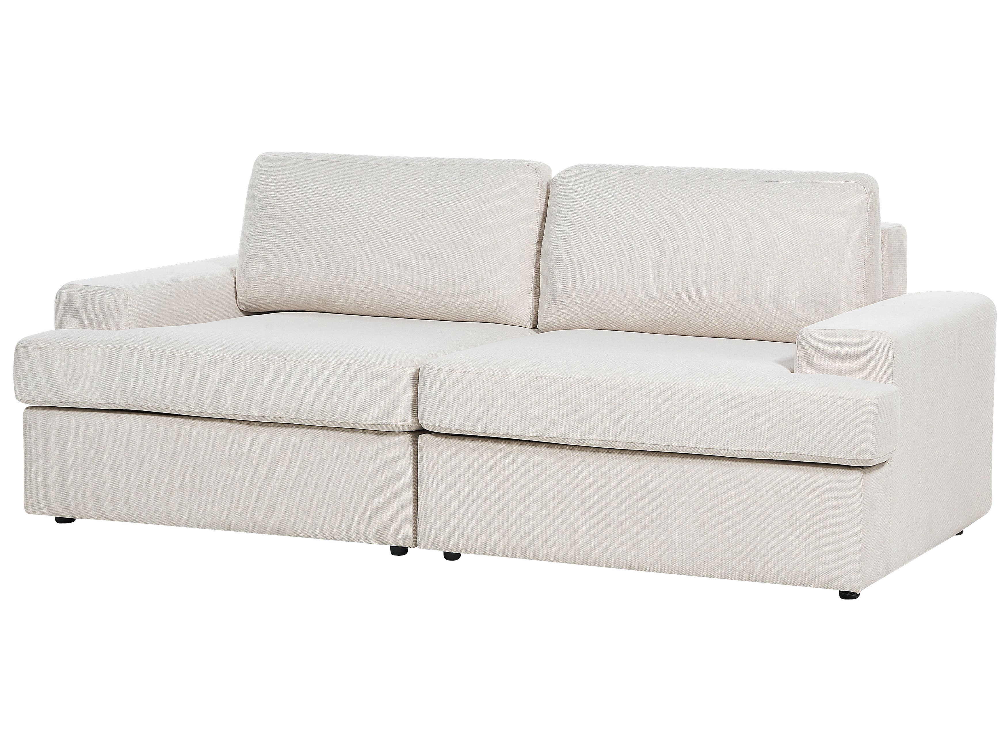 Living Room Set ALLA Fabric Light Beige 5 Seater | Beliani.co.uk