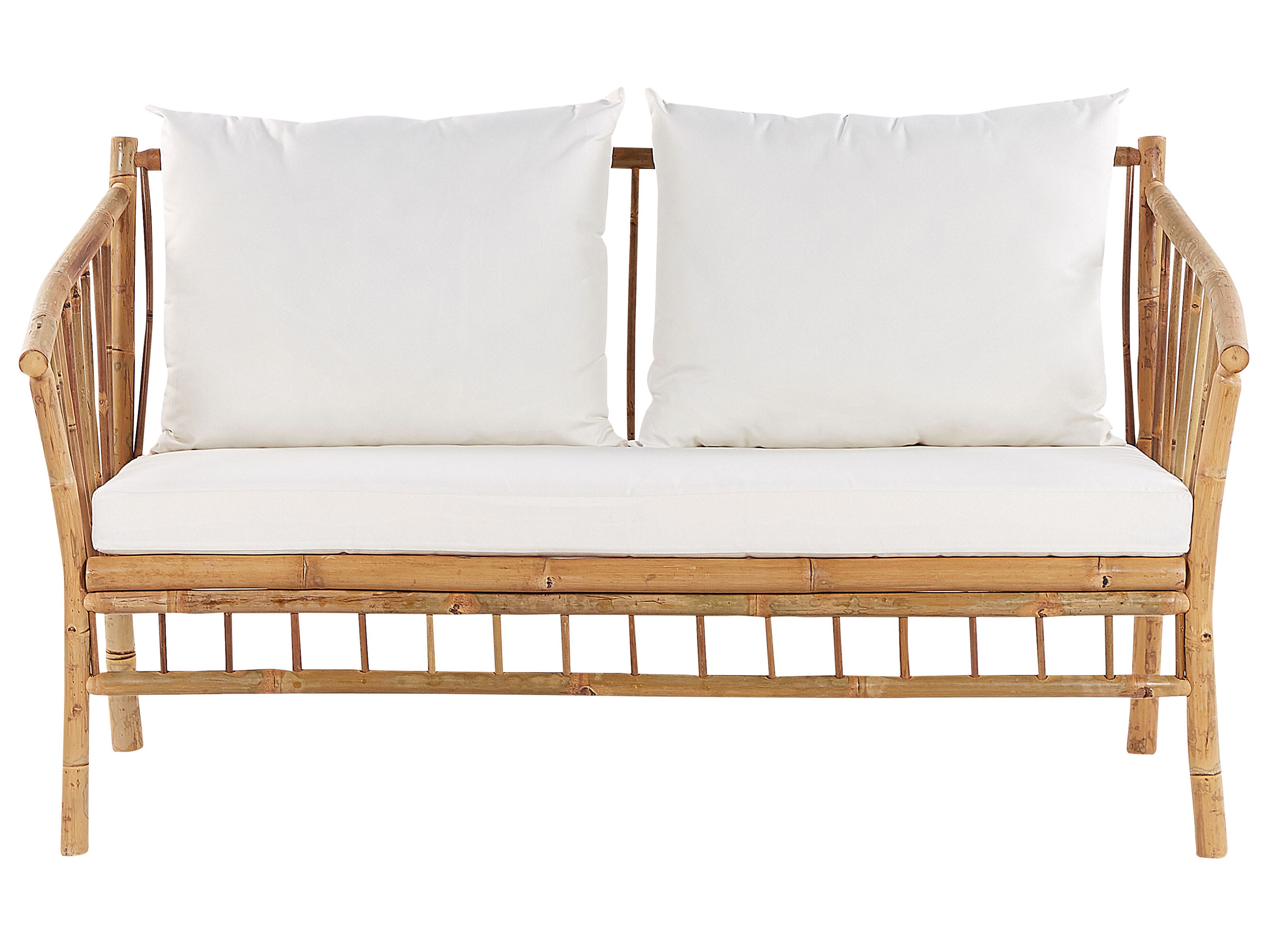 Lounge Set MAGGIORE Bambusholz Heller Holzfarbton | Beliani.de