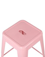 Set of 2 Bar Stools CABRILLO Metal Pink | Beliani.co.uk